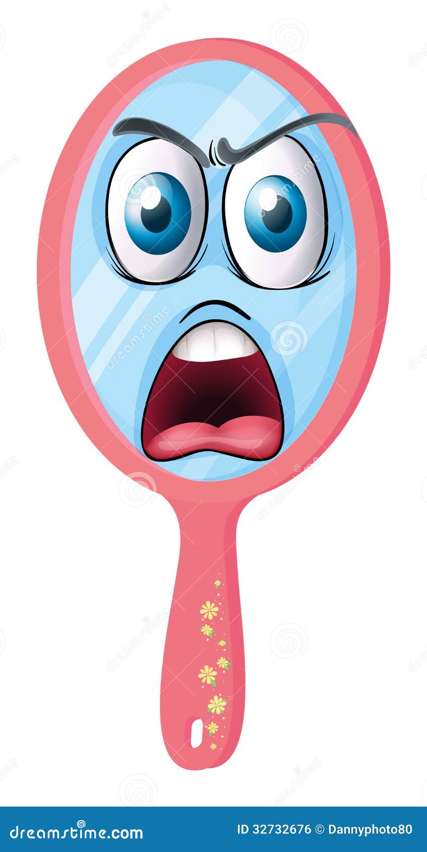 A mirror with face stock vector. Illustration of mood - 32732676