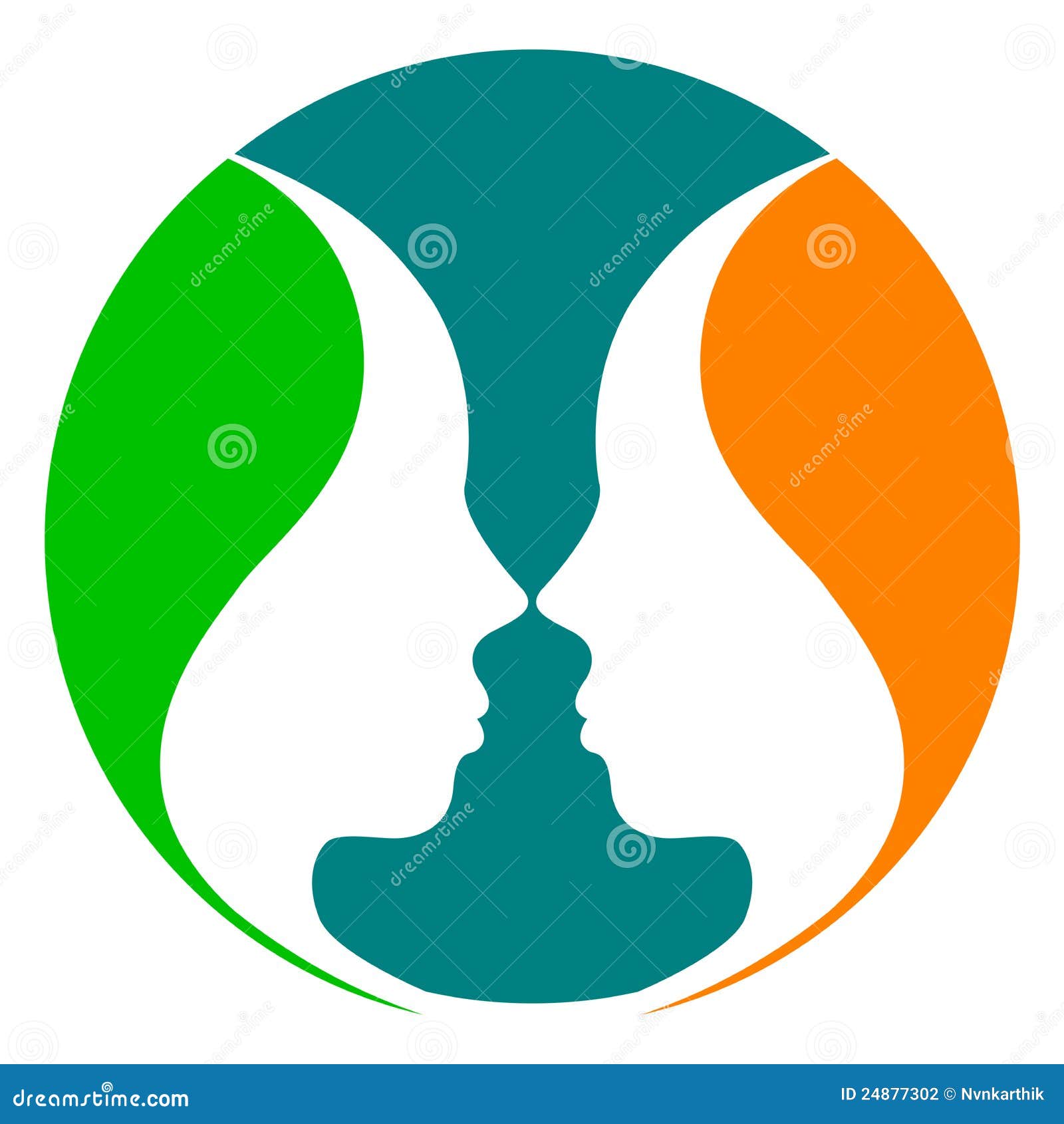 Mirror face logo stock vector. Illustration of design - 24877302