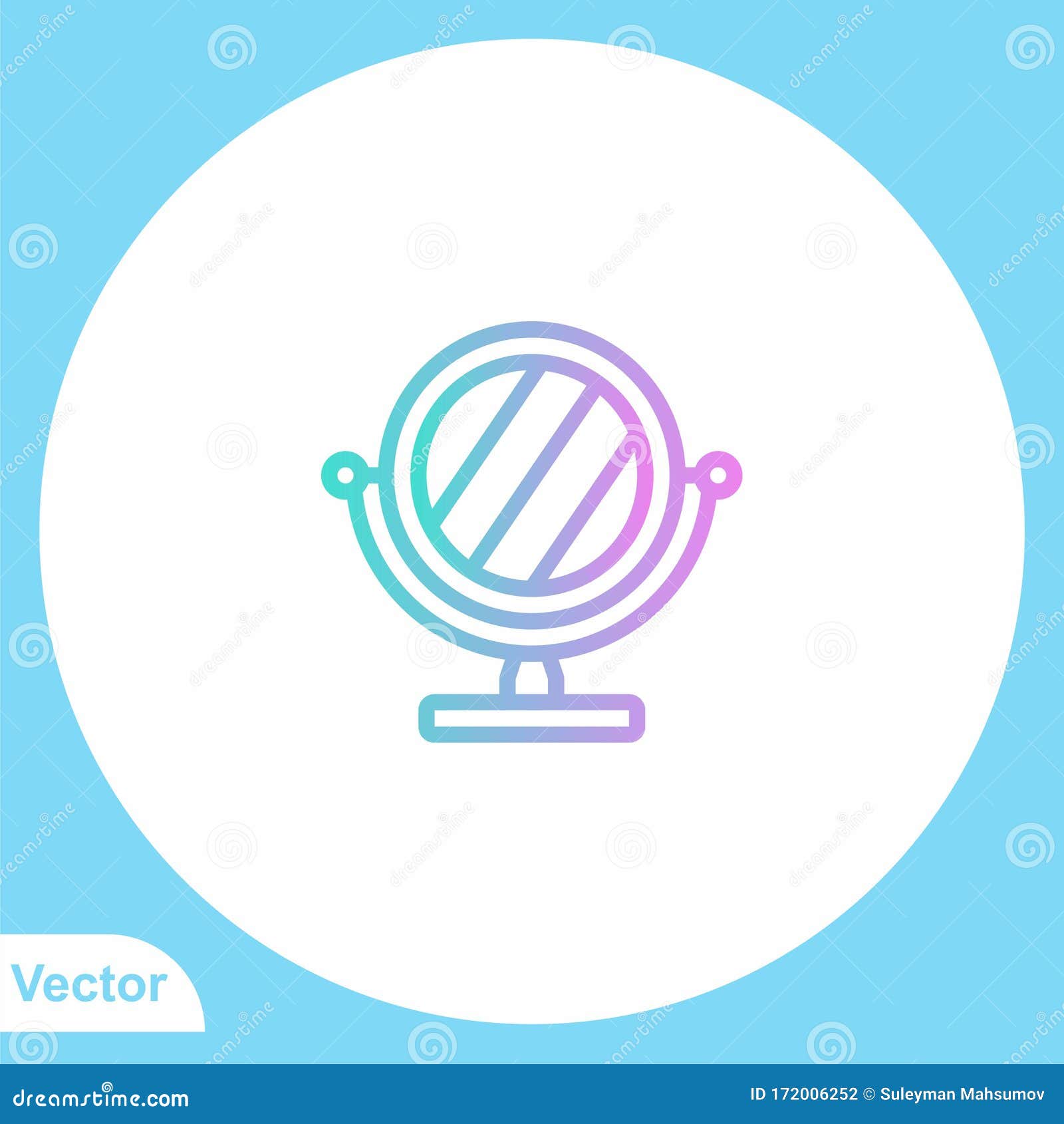 Mirror Flat Vector Icon Sign Symbol Stock Vector - Illustration of care ...