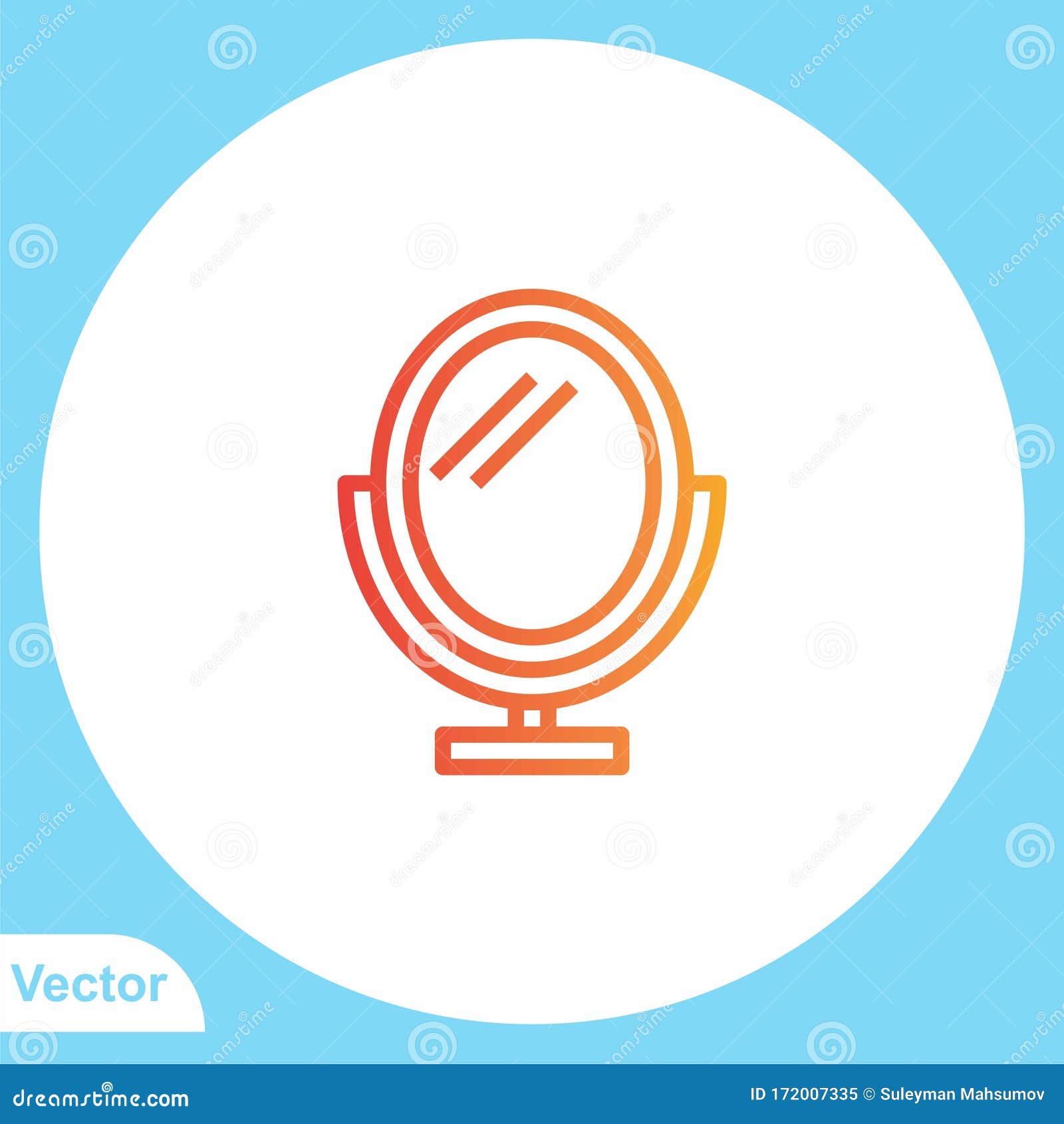 Mirror Flat Vector Icon Sign Symbol Stock Illustration - Illustration ...
