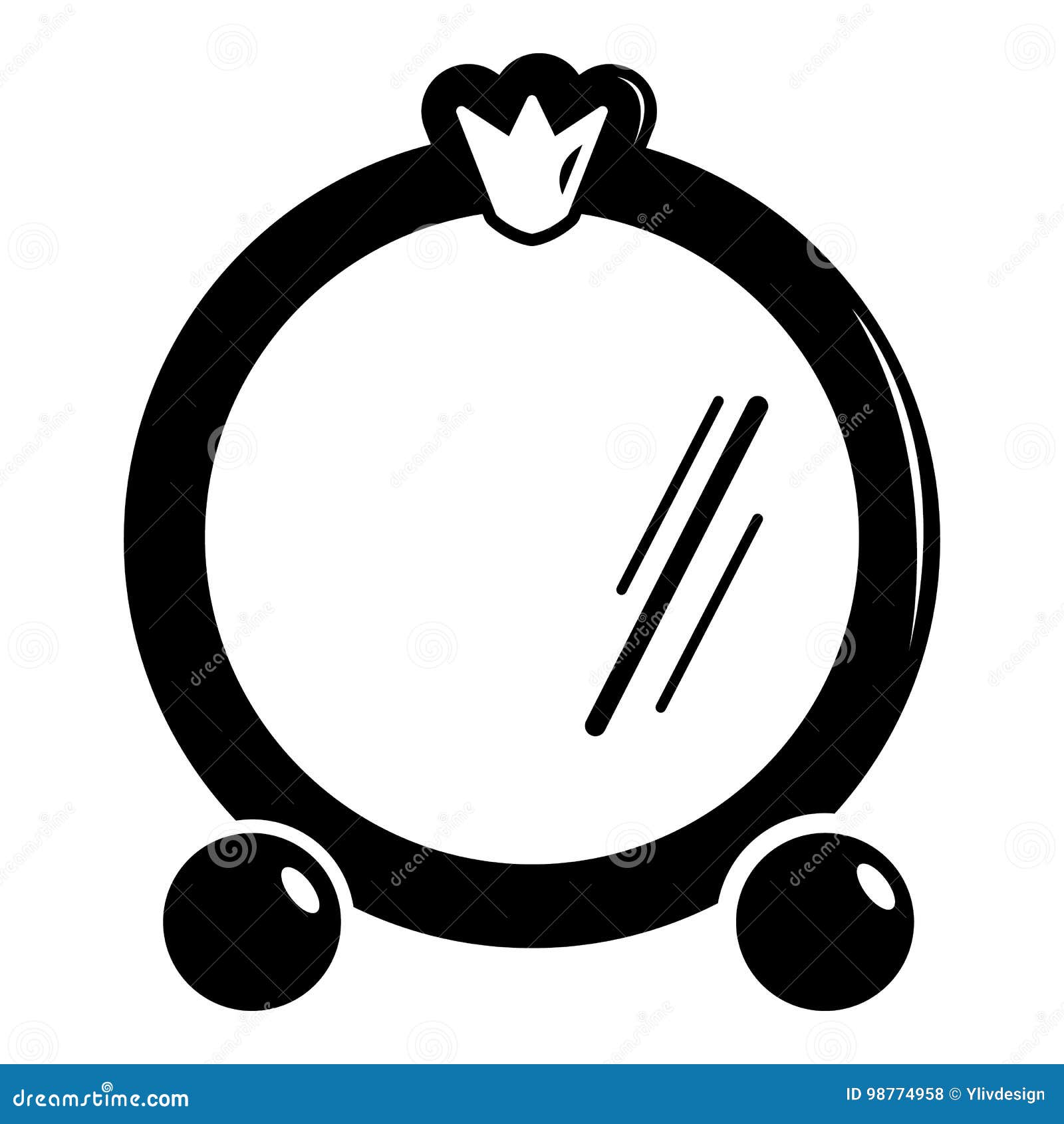 Mirror Frame Icon, Simple Black Style Stock Vector - Illustration of ...