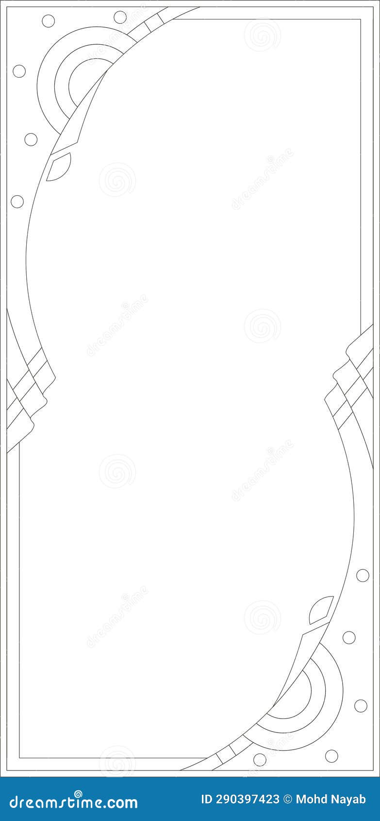 Mirror Glass Stencil Design Pattern Stock Illustration - Illustration ...