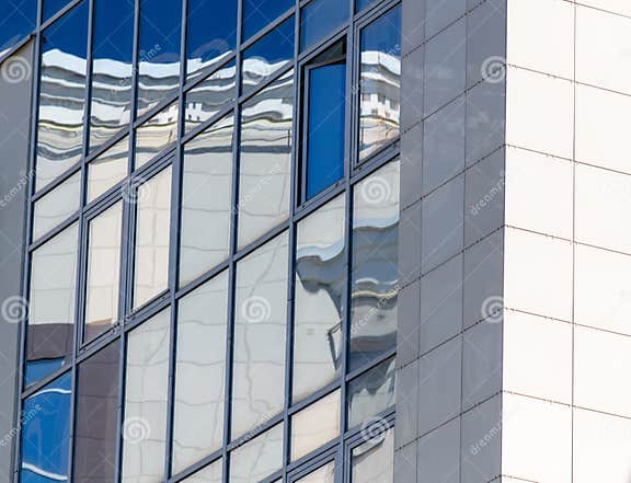 Mirror Glass on the Windows of the House. Stock Photo - Image of ...
