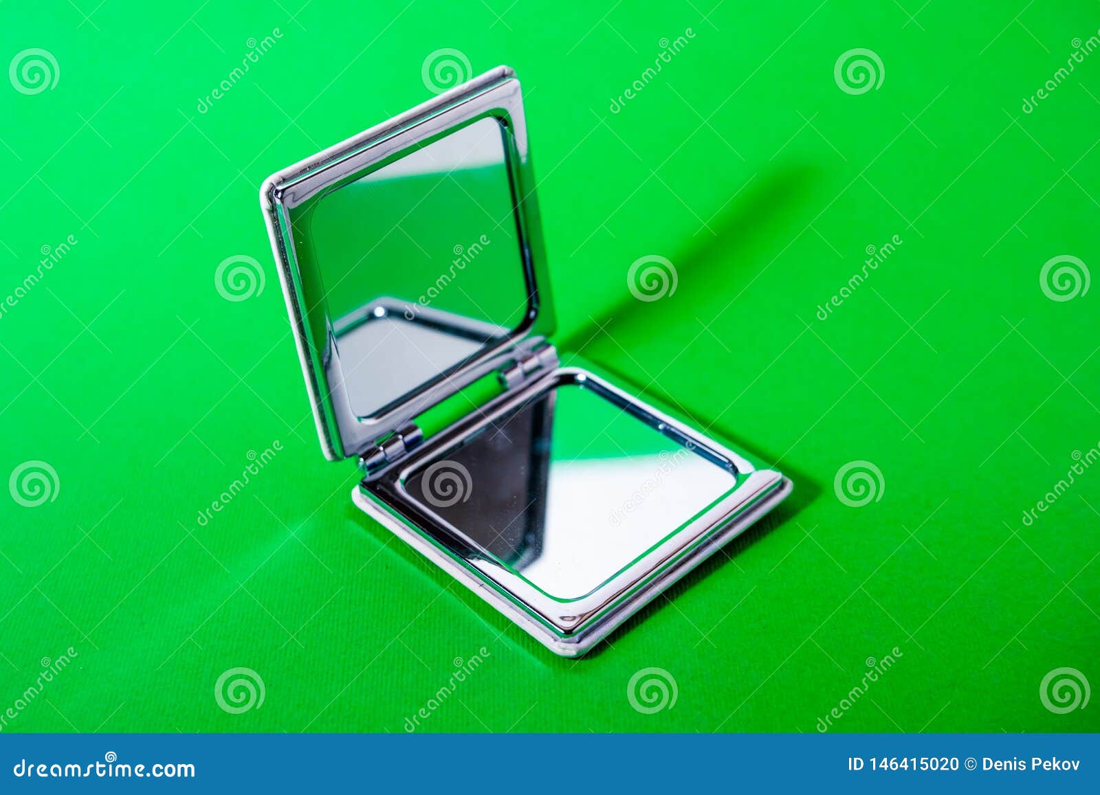 Mirror on green background stock photo. Image of retro - 146415020