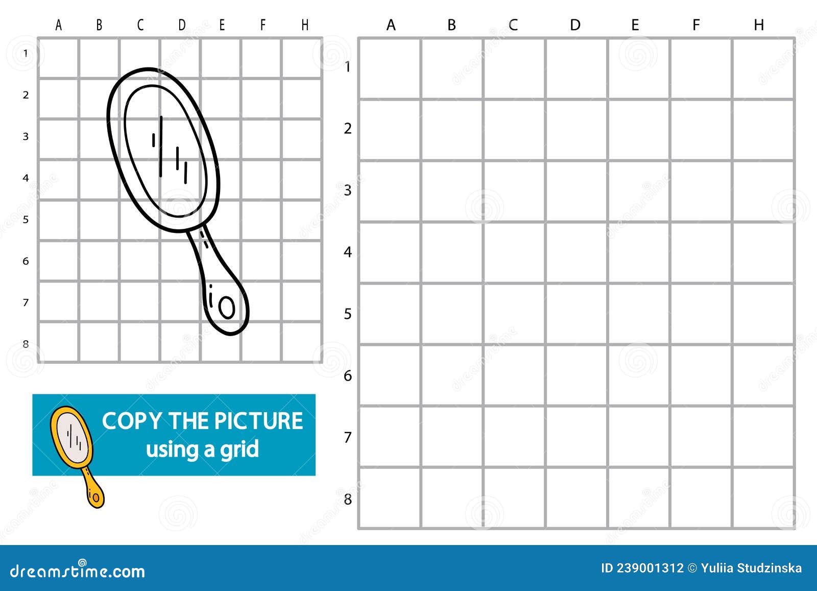 Mirror grid copy picture stock vector. Illustration of preschool ...