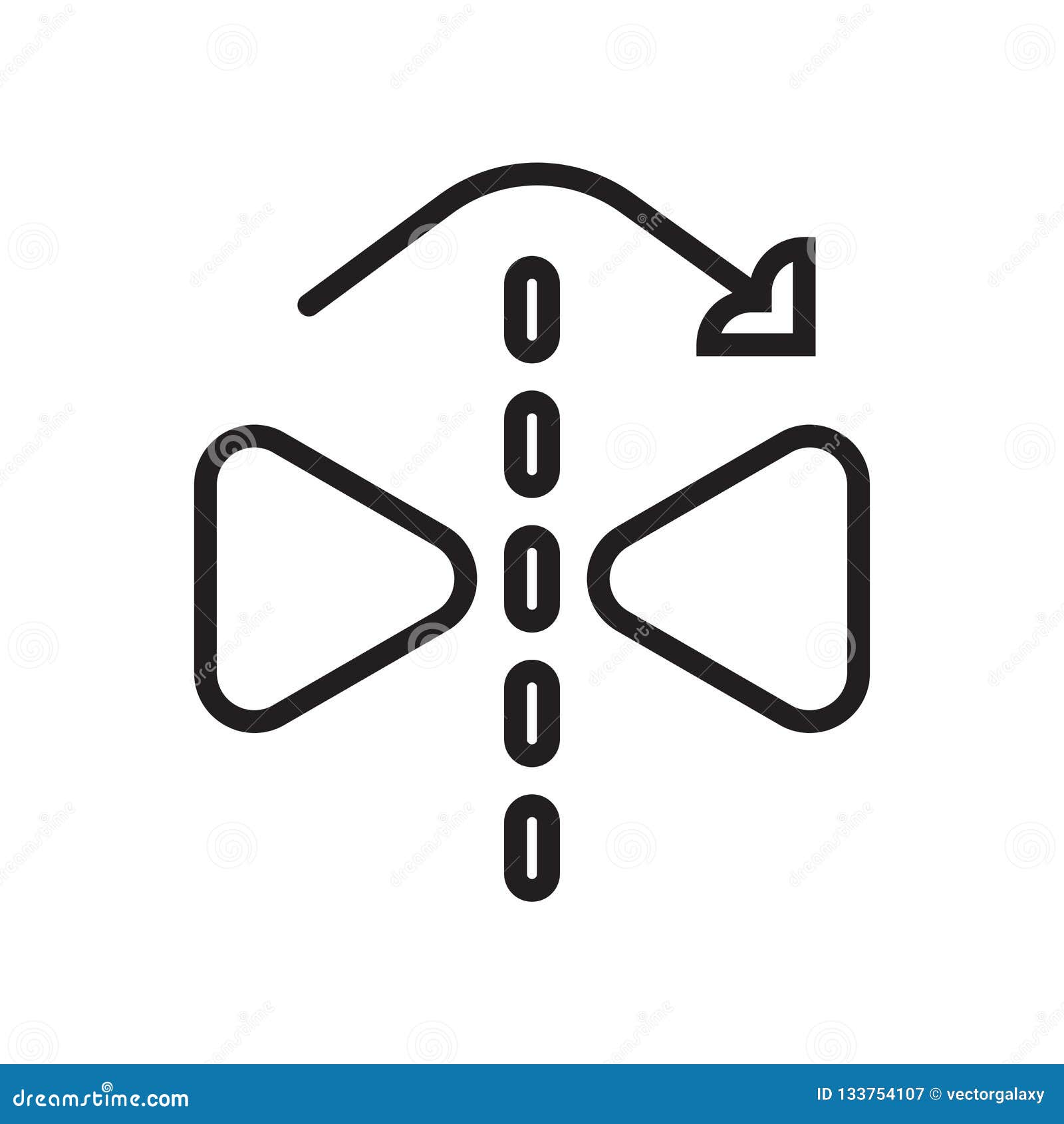 Mirror Horizontally Icon Vector Sign and Symbol Isolated on White ...