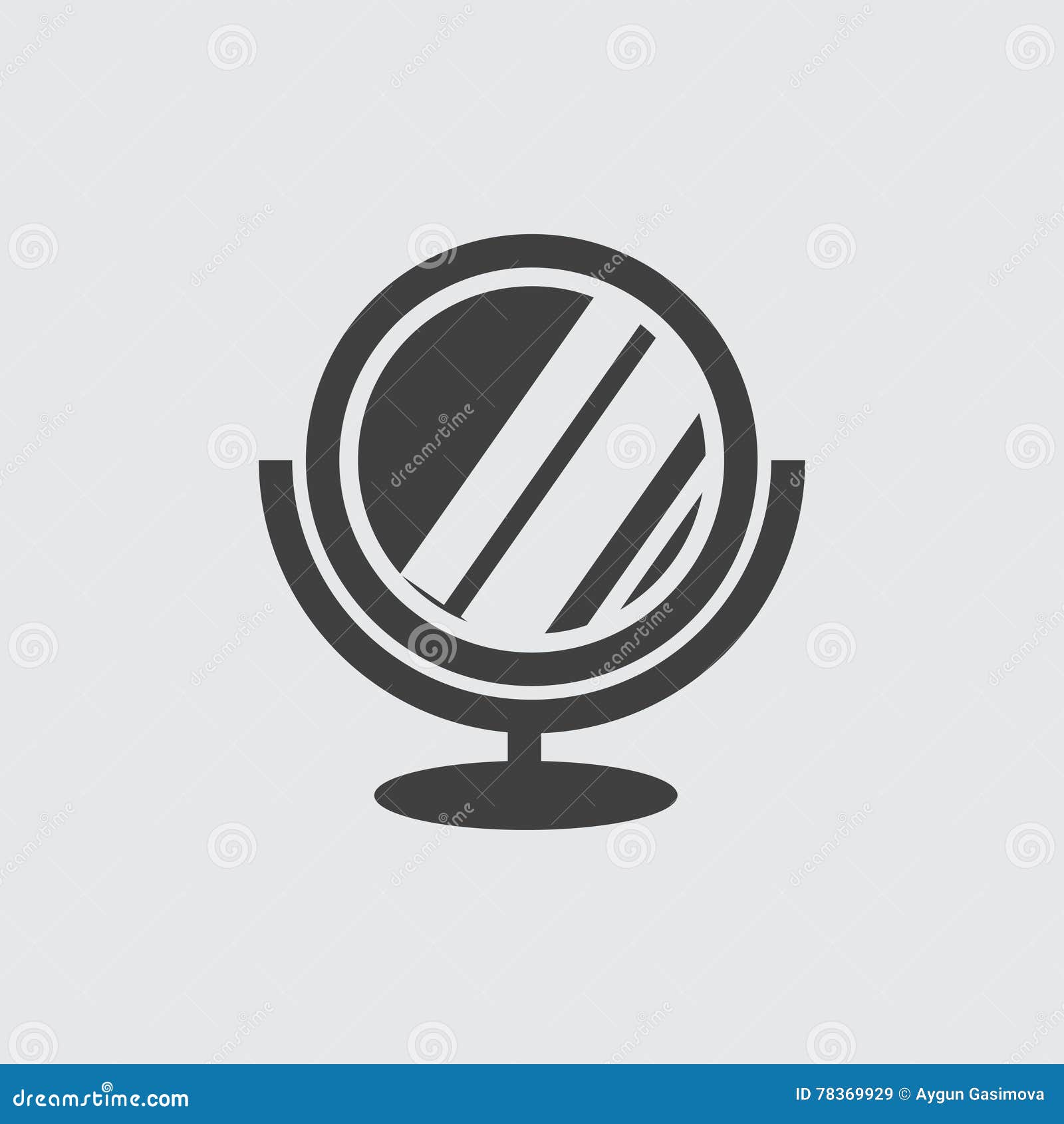 Mirror icon illustration stock vector. Illustration of beauty - 78369929
