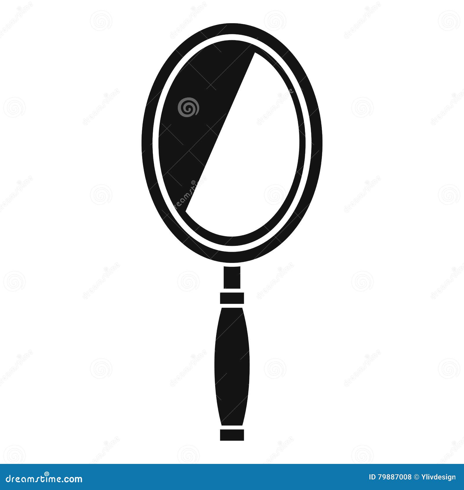 Mirror icon, simple style stock vector. Illustration of decor - 79887008