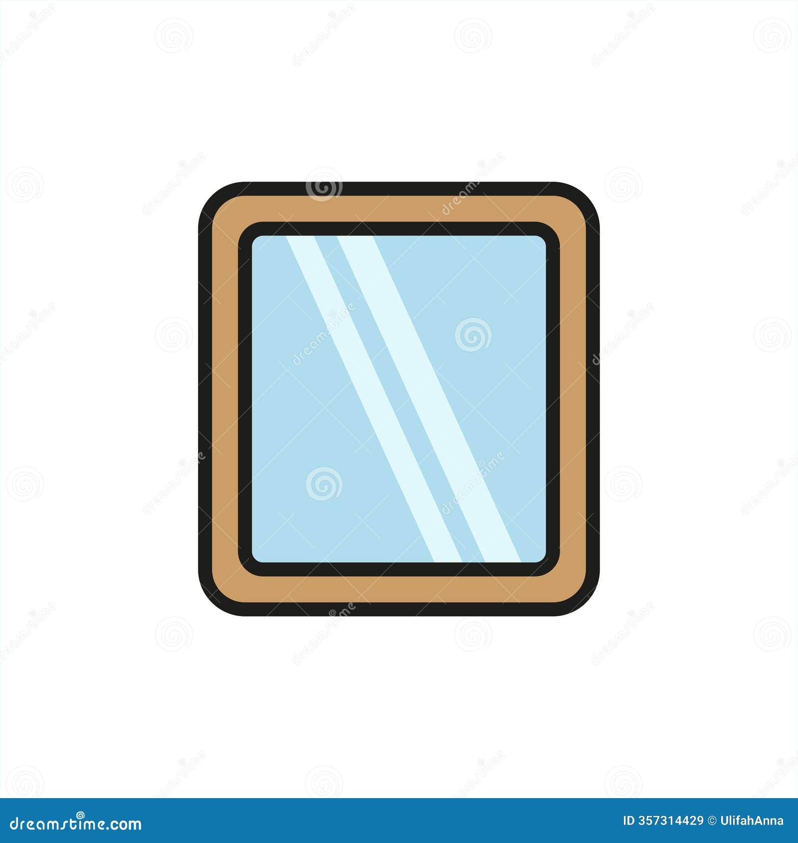Mirror Icon Vector Basic Design Simple and Modern Stock Vector ...