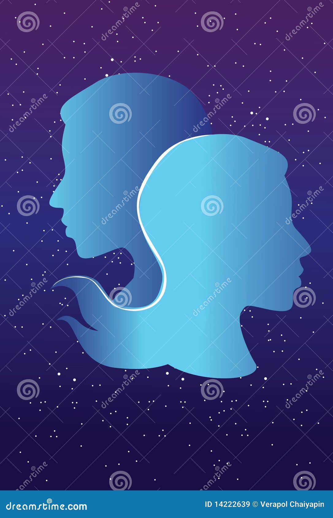 The Mirror Image of Gemini stock illustration. Illustration of ...