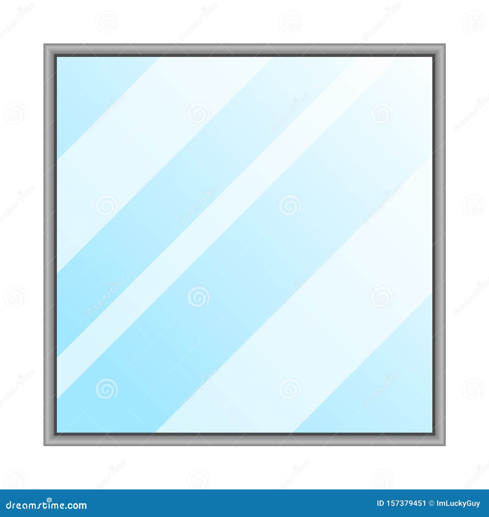 Mirror Isolated. Interior Decoration in Frame, Square Shape Stock ...
