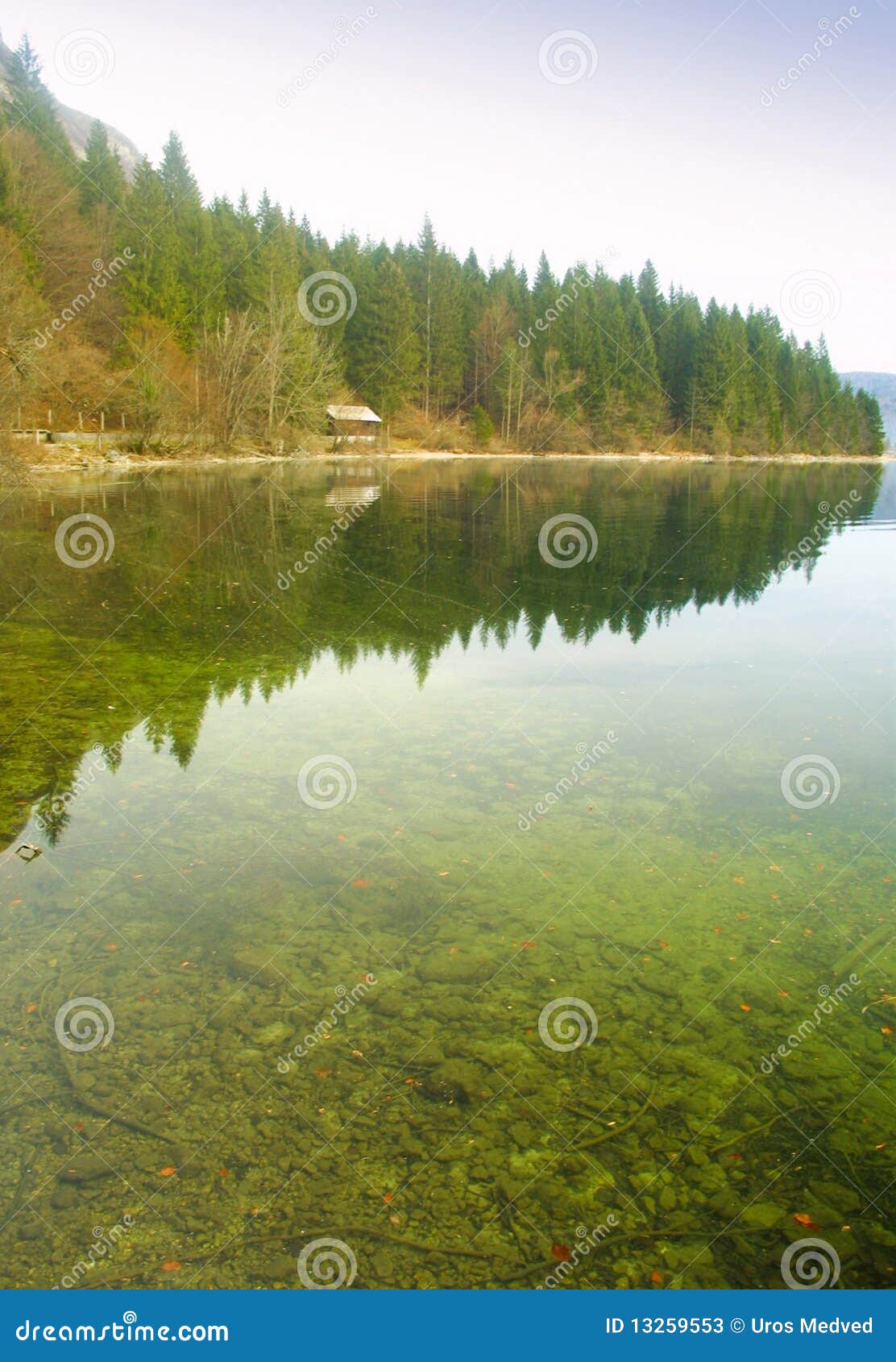 Mirror lake in alps stock image. Image of fall, cloud - 13259553