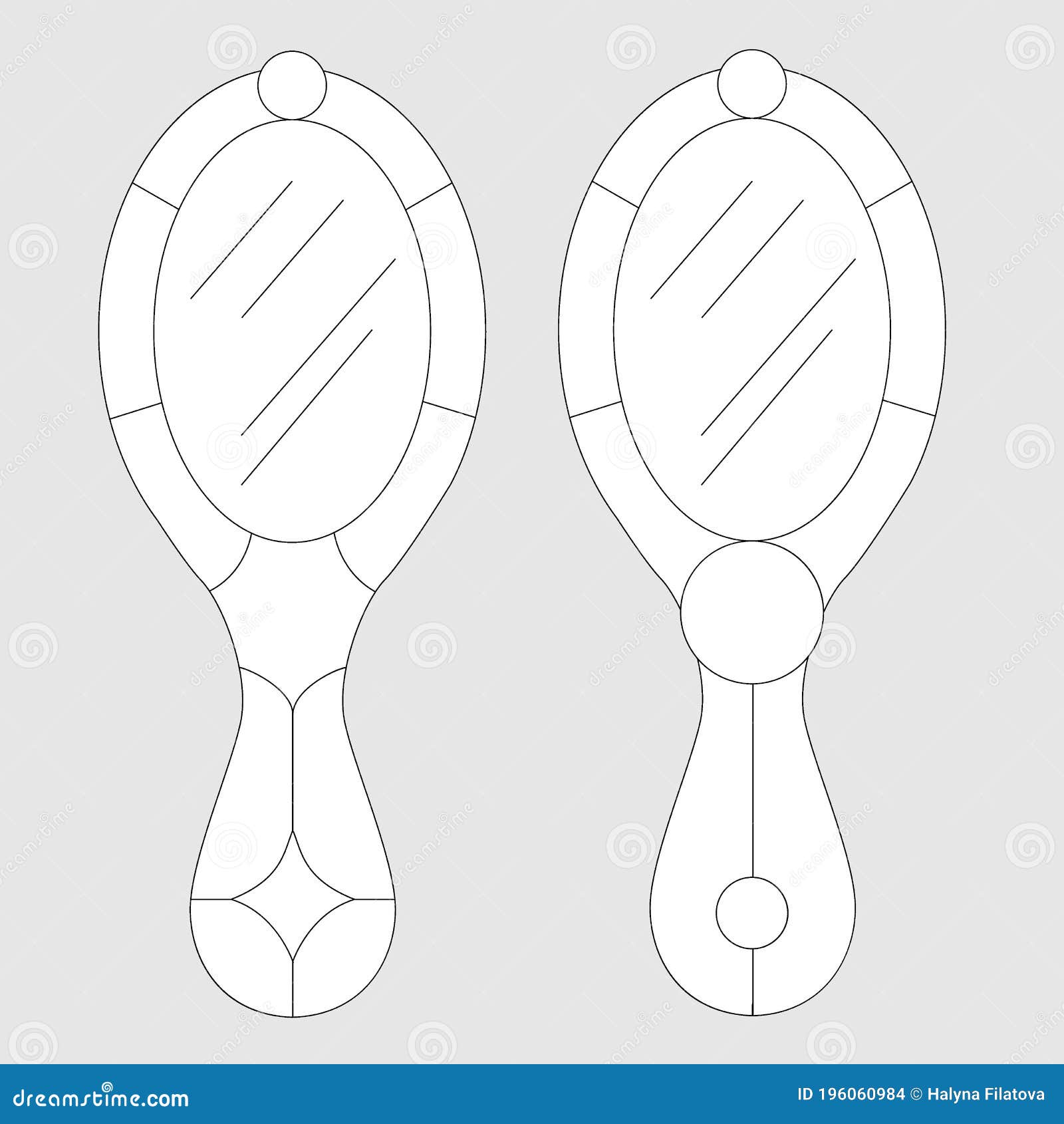 1532 The Mirror, A Linear Drawing In Black And White, A Sketch For ...