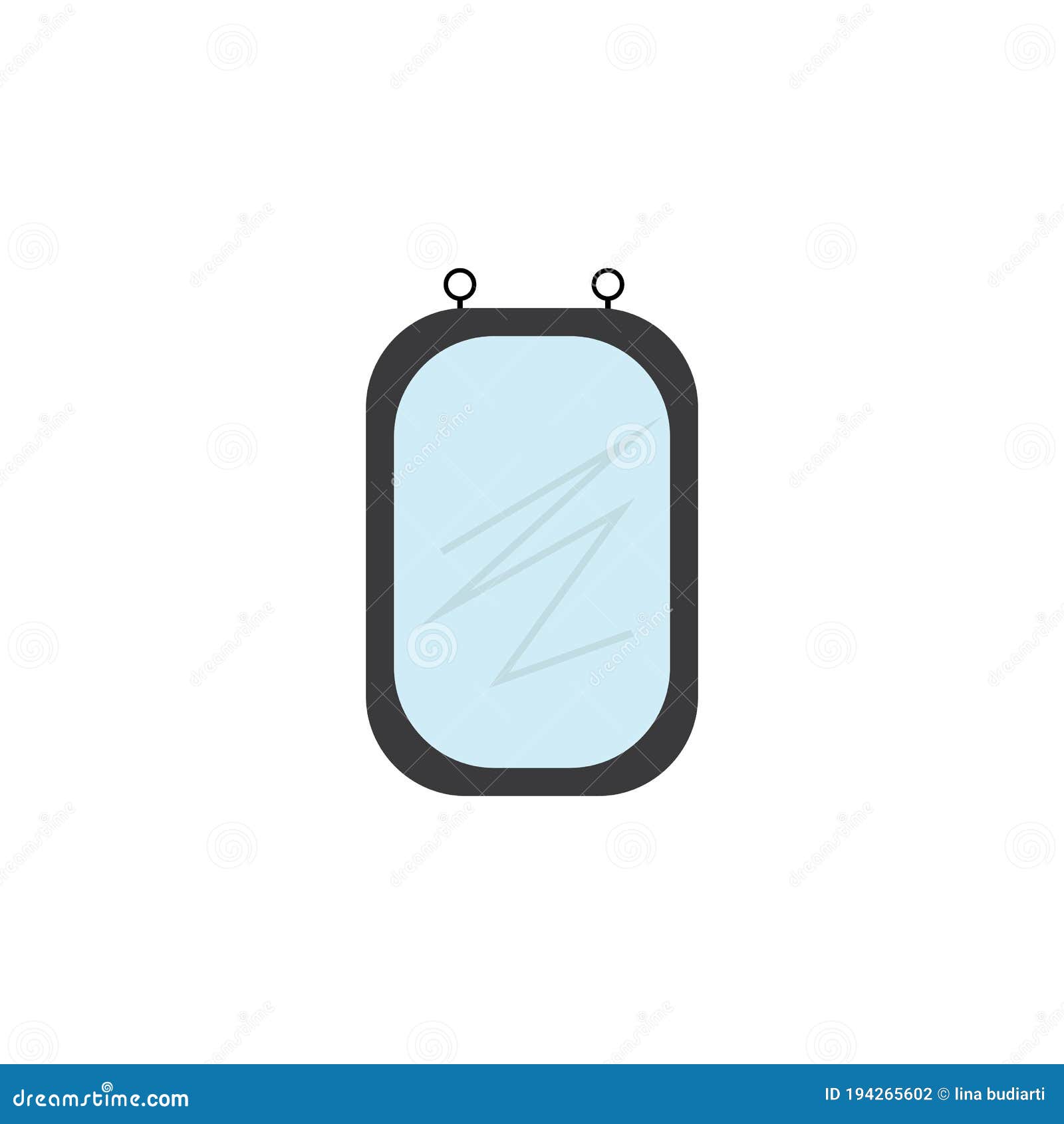 Mirror logo stock vector. Illustration of isolated, reflection - 194265602