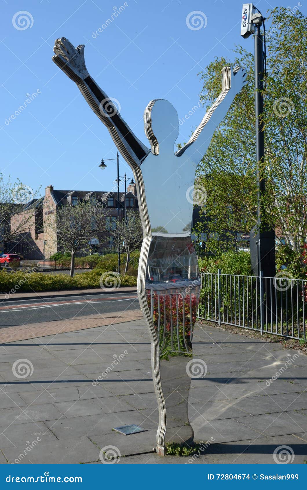Mirror Man stock photo. Image of pose, decoration, statue - 72804674