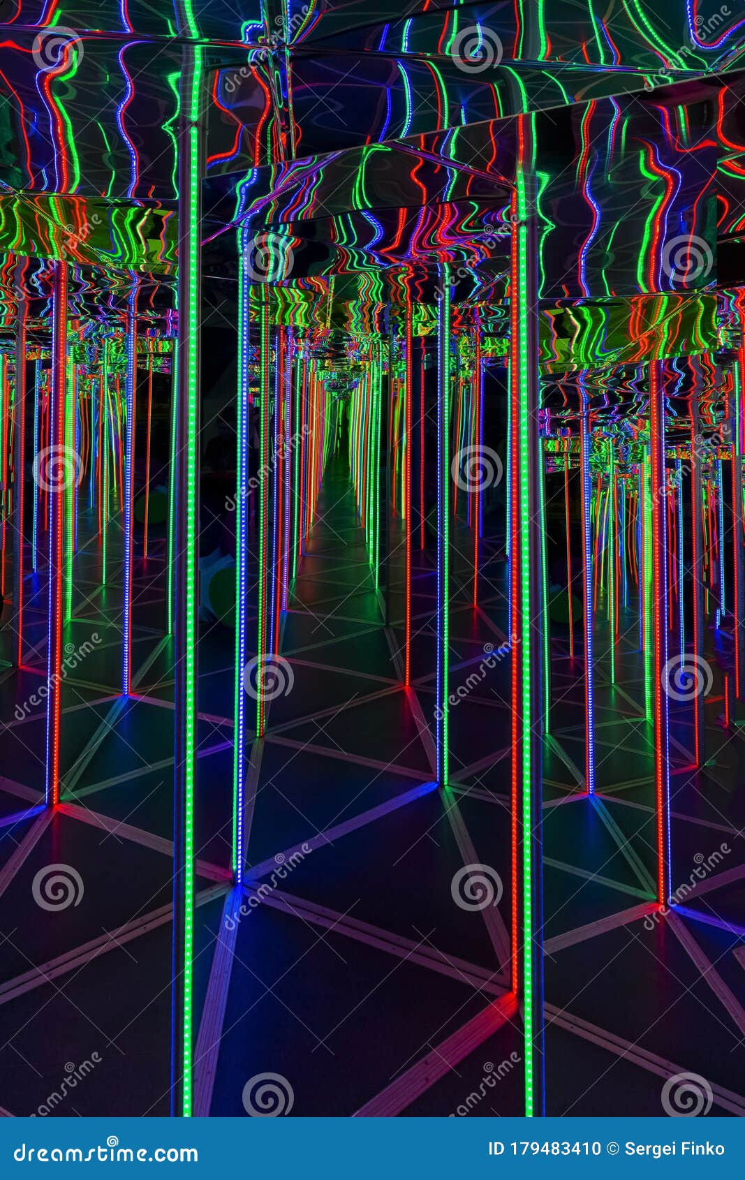 In the mirror maze stock photo. Image of frames, crossing - 179483410