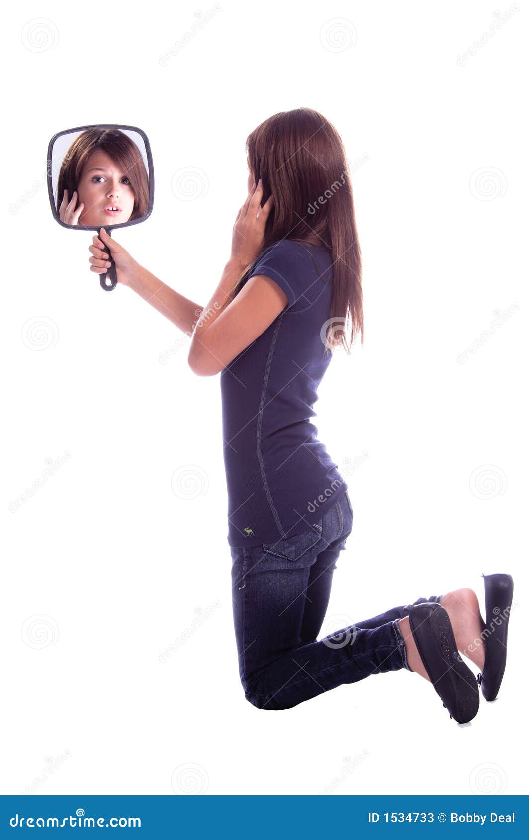 Mirror-Mirror stock image. Image of isolated, person, expression - 1534733