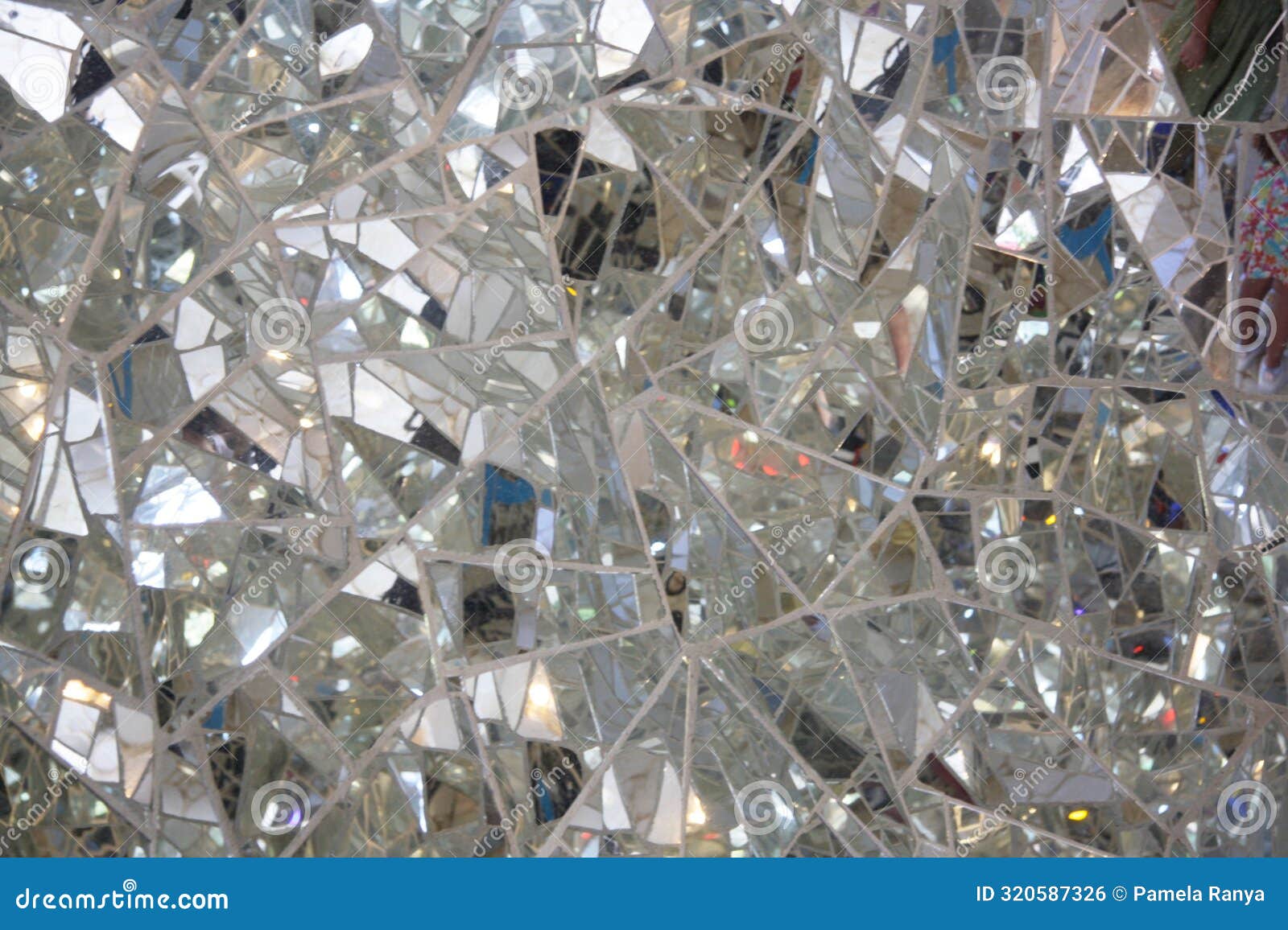 Mirror Mosaic Pattern. Irregular Abstract Shapes of Mirror, Full Screen ...