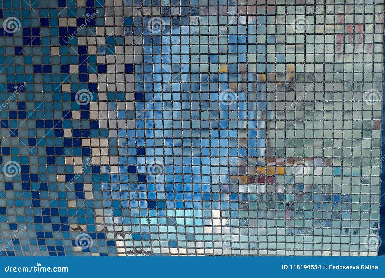 Mirror Mosaic. Texture.in the Bathroom or Pool. Stock Photo - Image of ...