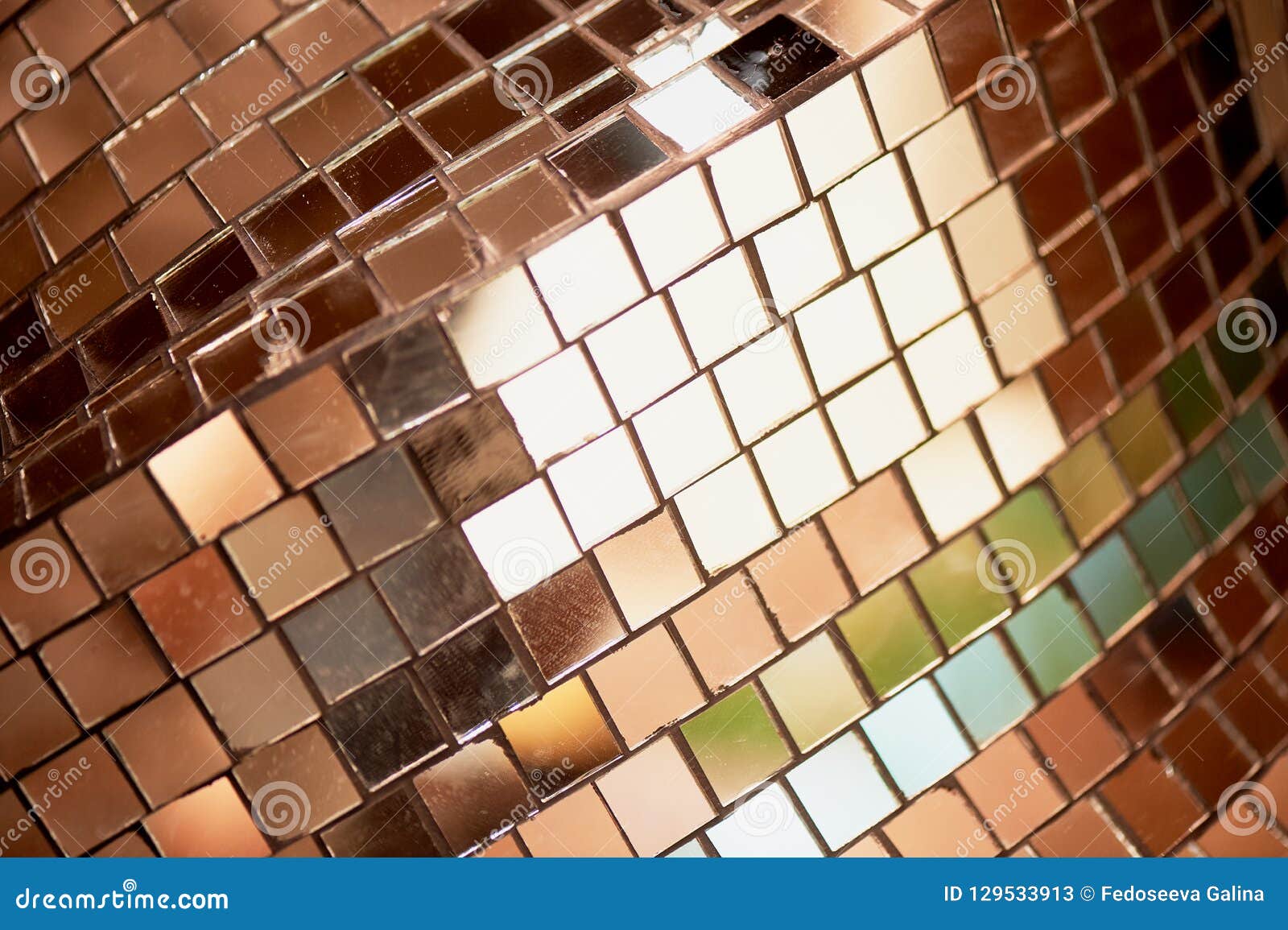 Mirror Mosaic Texture.the Club`s Disco Ball. Decorative Element Stock ...