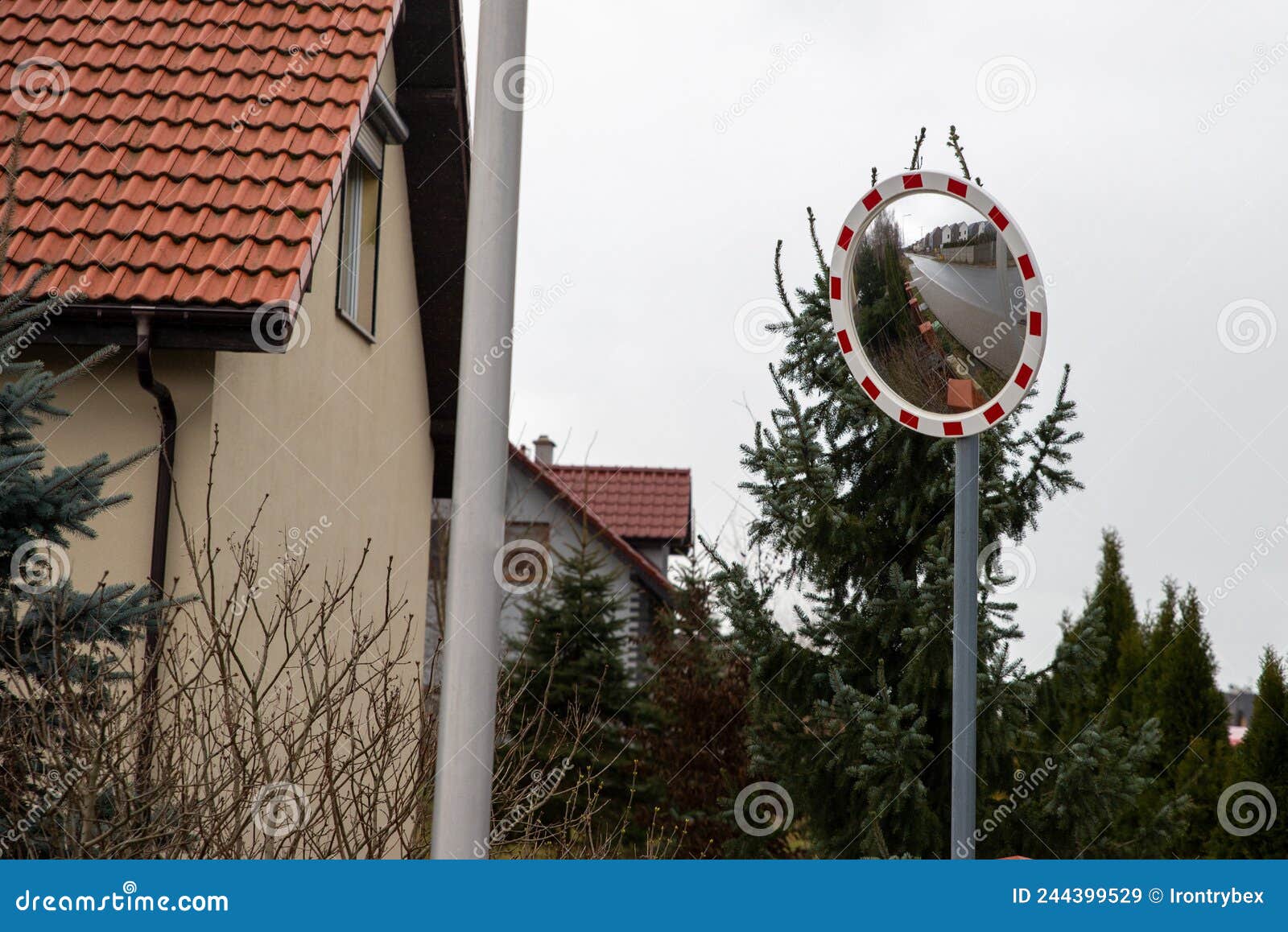 Mirror in an Old Quarter on the Street Stock Image - Image of ...