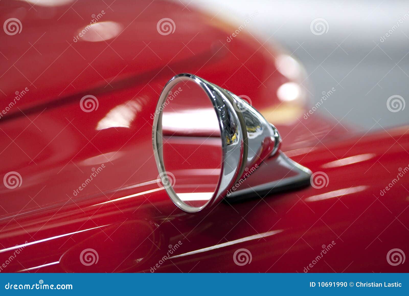 Mirror on a red car stock photo. Image of mirror, riding - 10691990