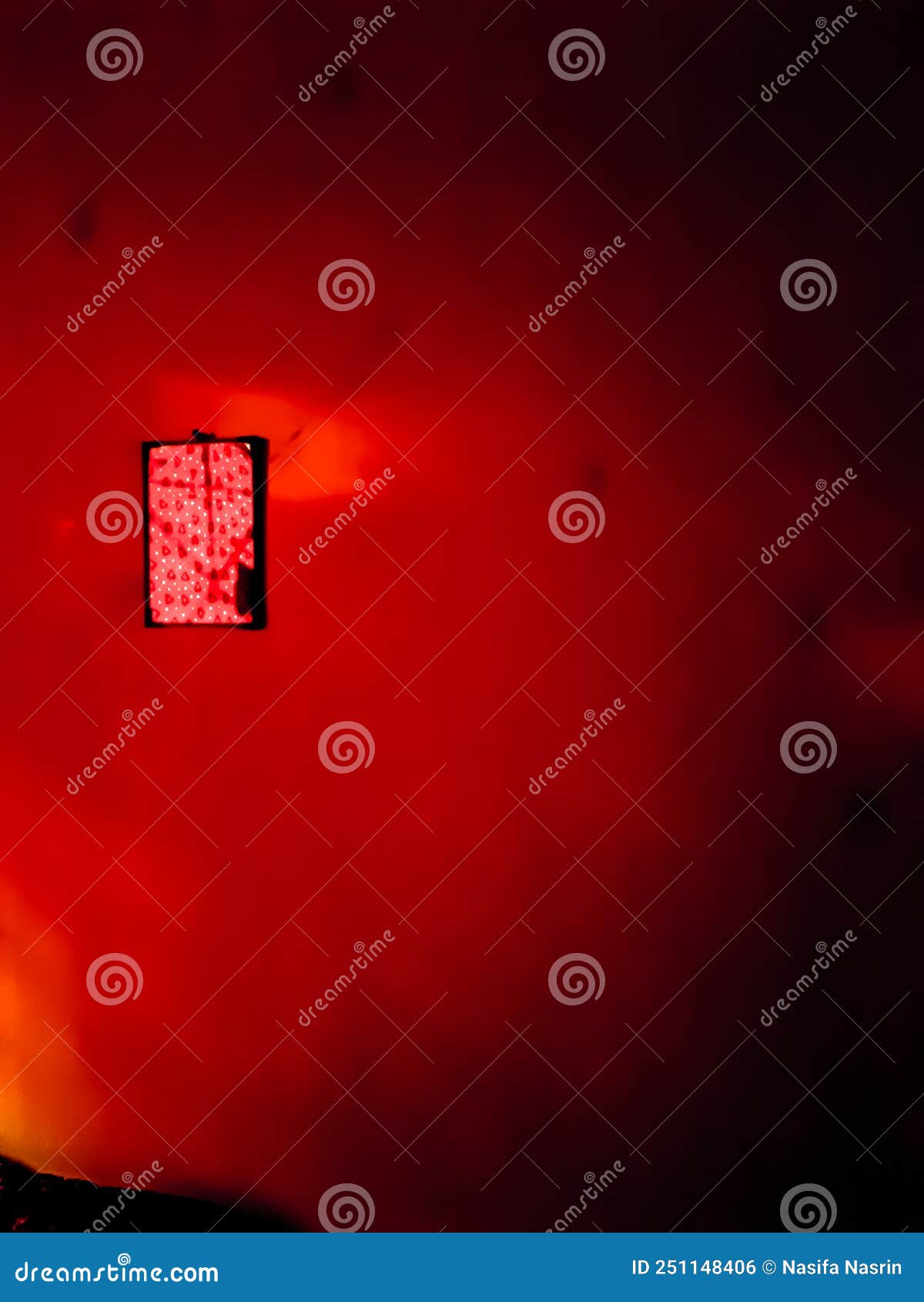 A Mirror with Red Theme Isolated in a Scary Red Background, Horror ...