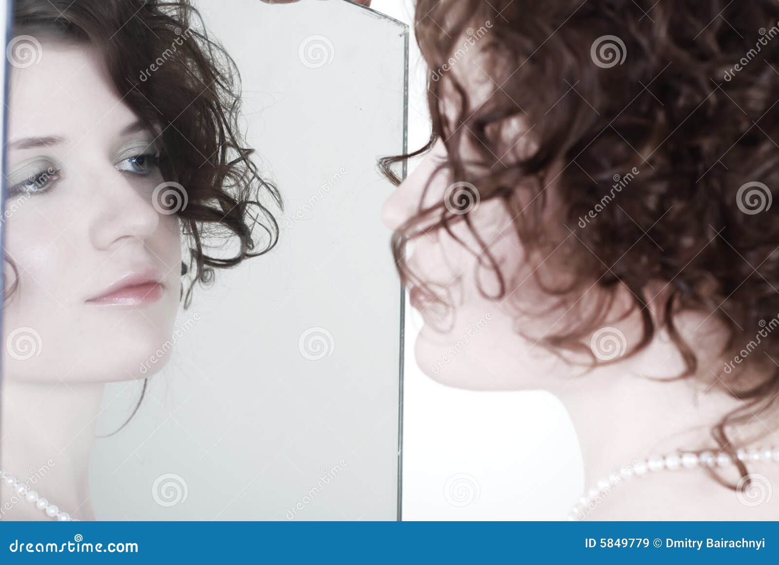 Mirror reflection stock image. Image of model, cute, skin - 5849779