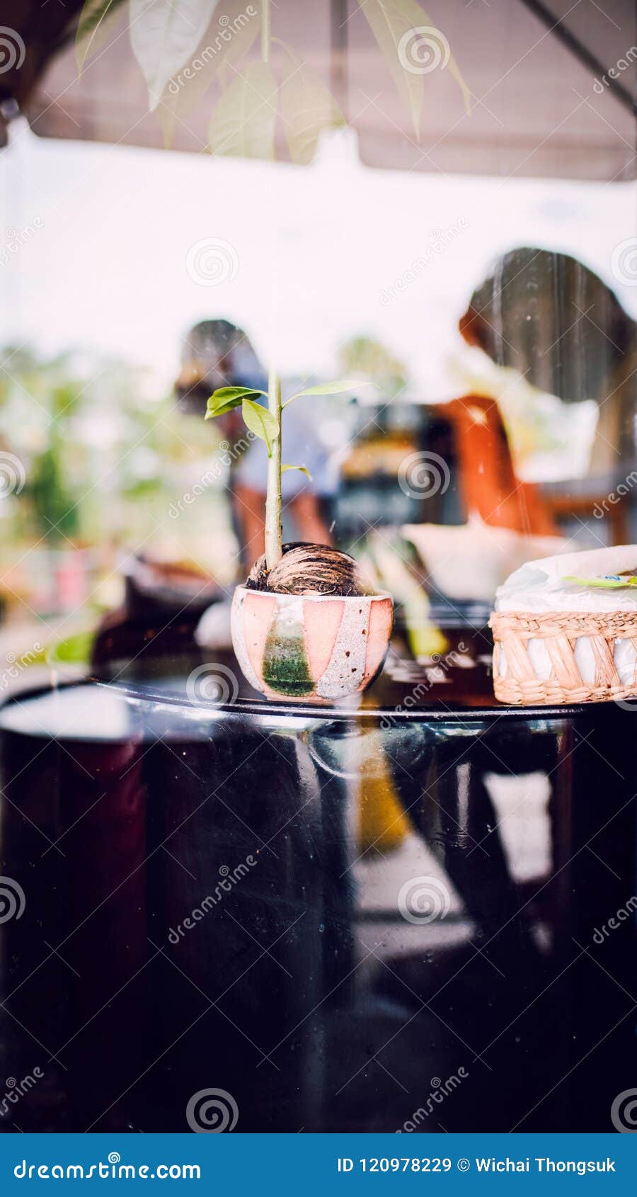 Mirror reflection in cafe stock image. Image of background - 120978229