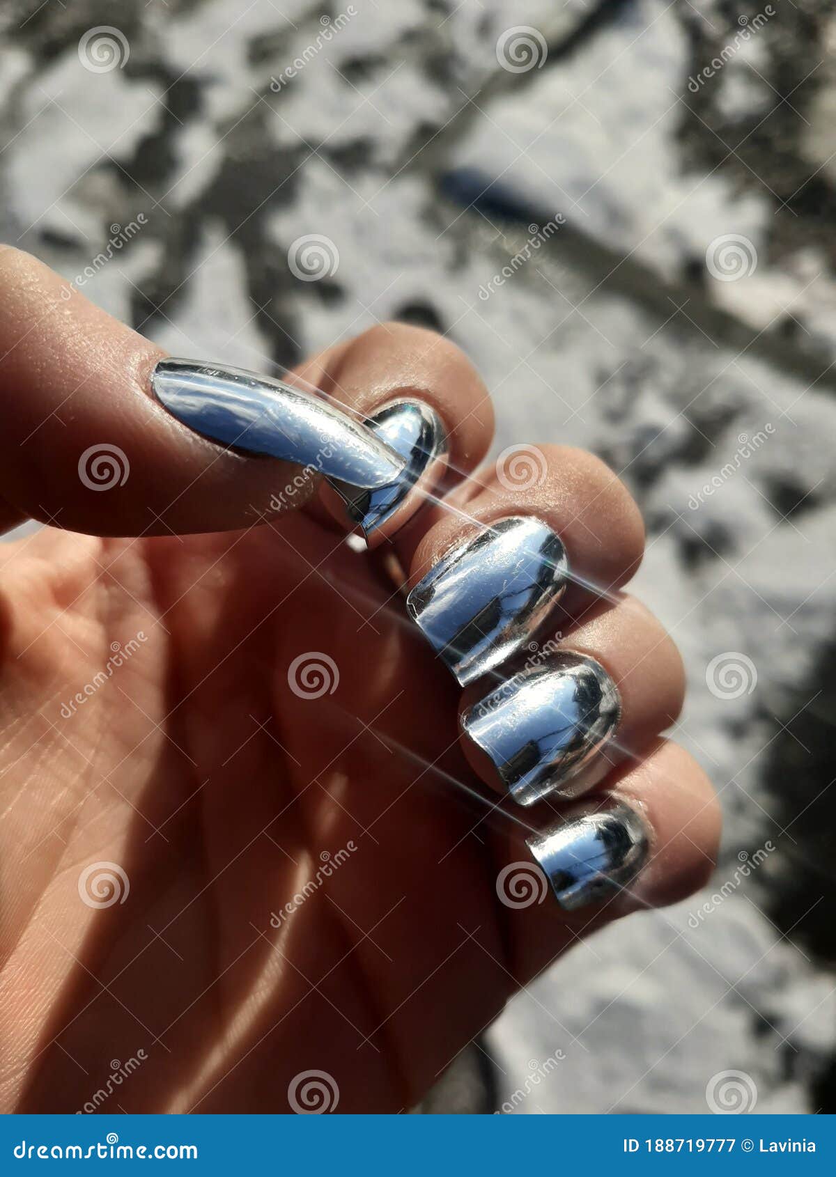 Mirror reflection nails stock image. Image of necklace - 188719777