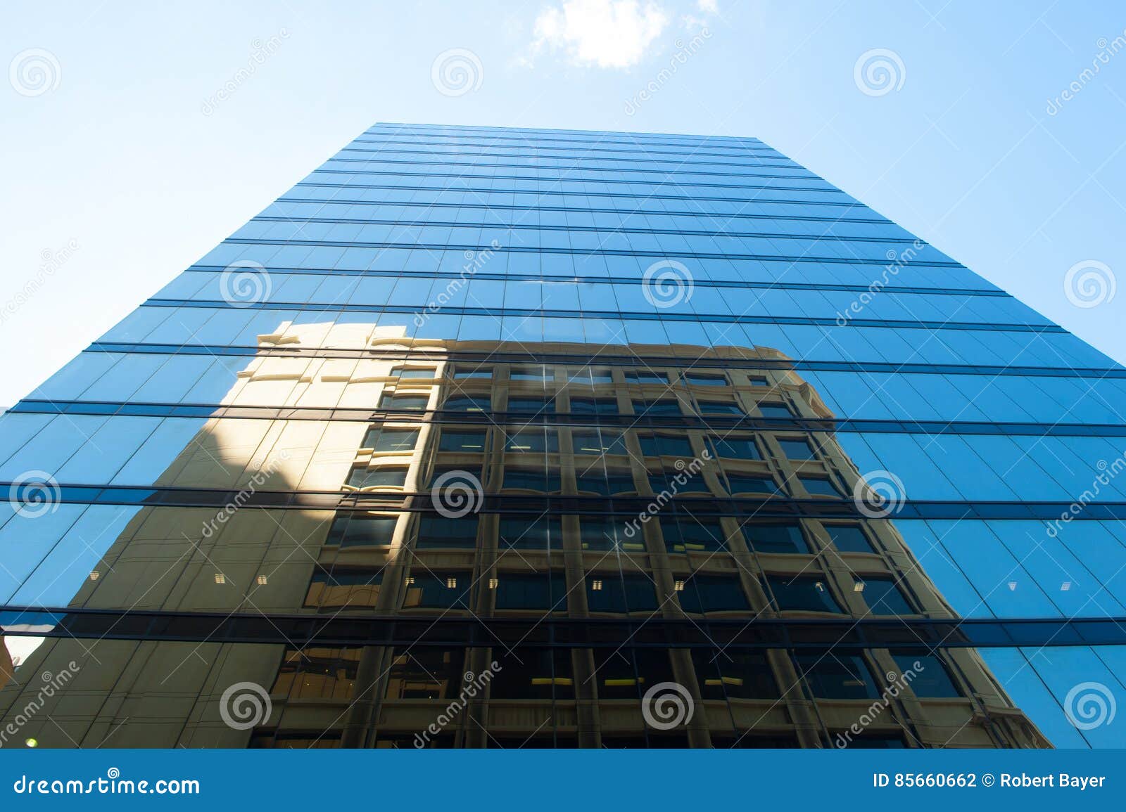 Mirror Reflection Office Building Window Facade Stock Photo - Image of ...