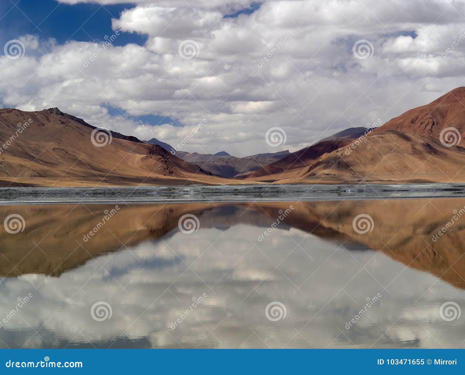 Mirror Reflection in the Water of the Ridge, on the Surface of the Lake ...