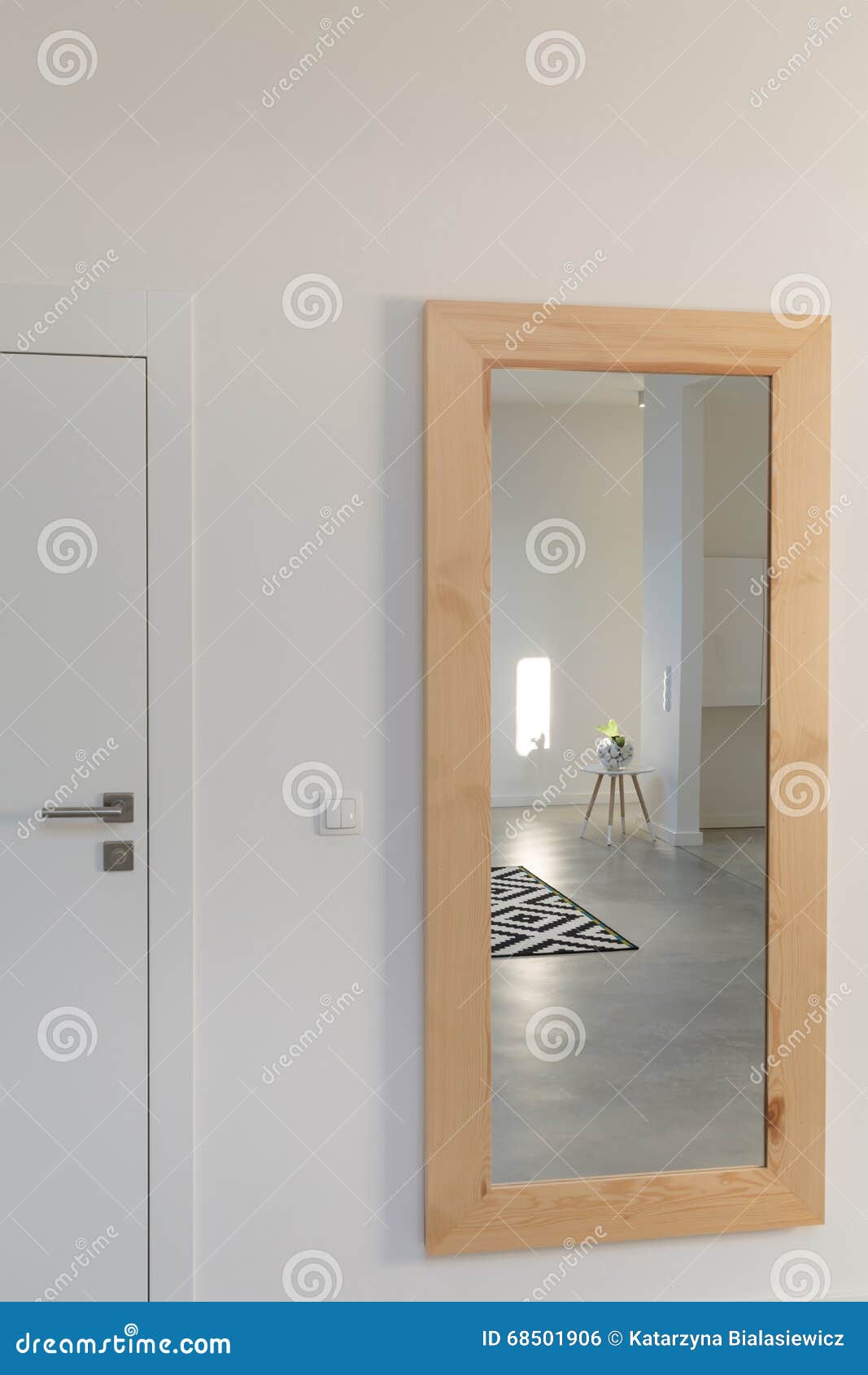 Mirror in room stock photo. Image of modern, color, apartment - 68501906