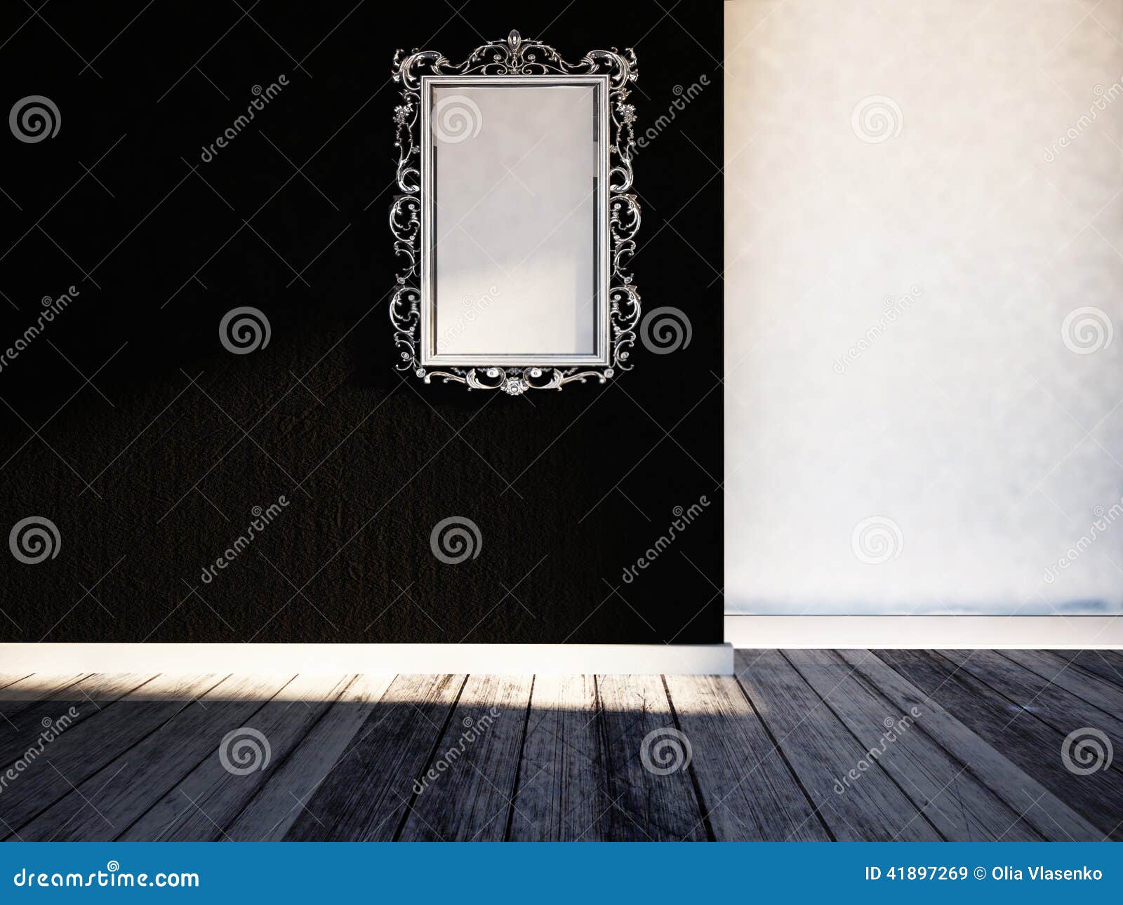 Mirror in a Room, Rendering Stock Illustration - Illustration of ...
