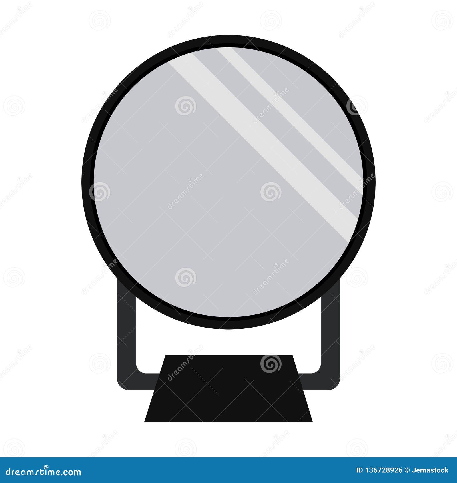 Mirror round frame stock vector. Illustration of isolated - 136728926