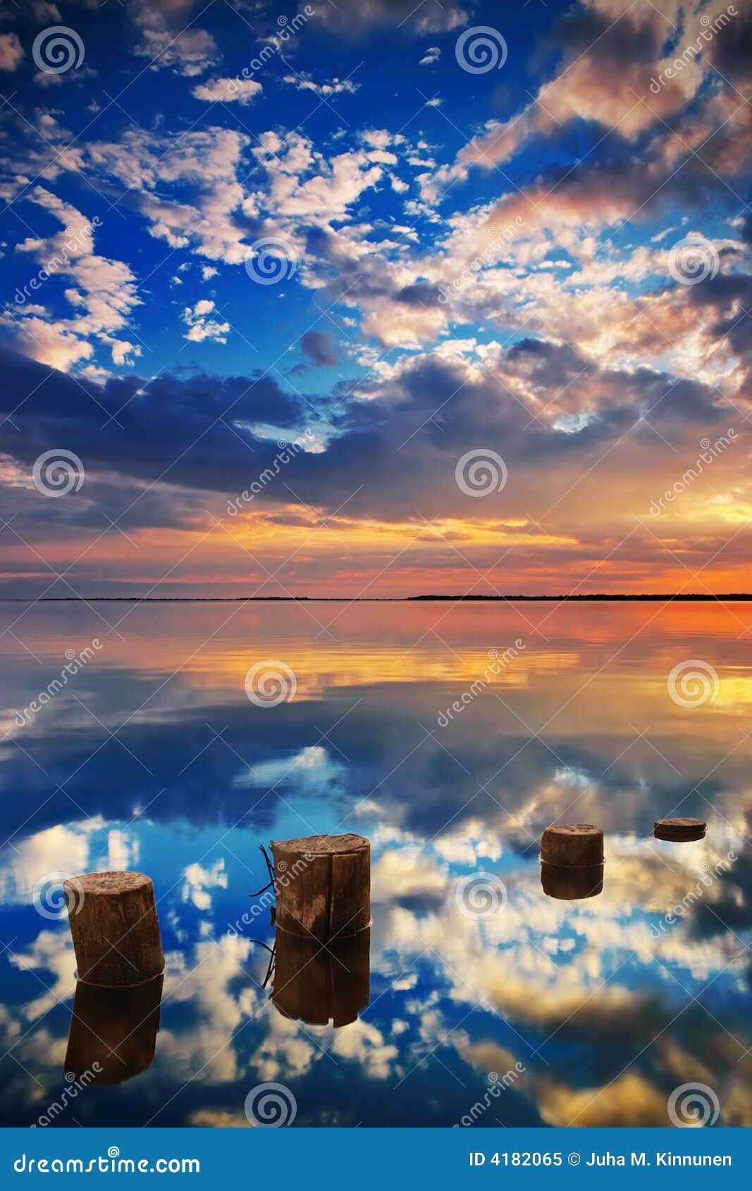 Mirror Sea stock image. Image of mirror, horizon, sunrise - 4182065