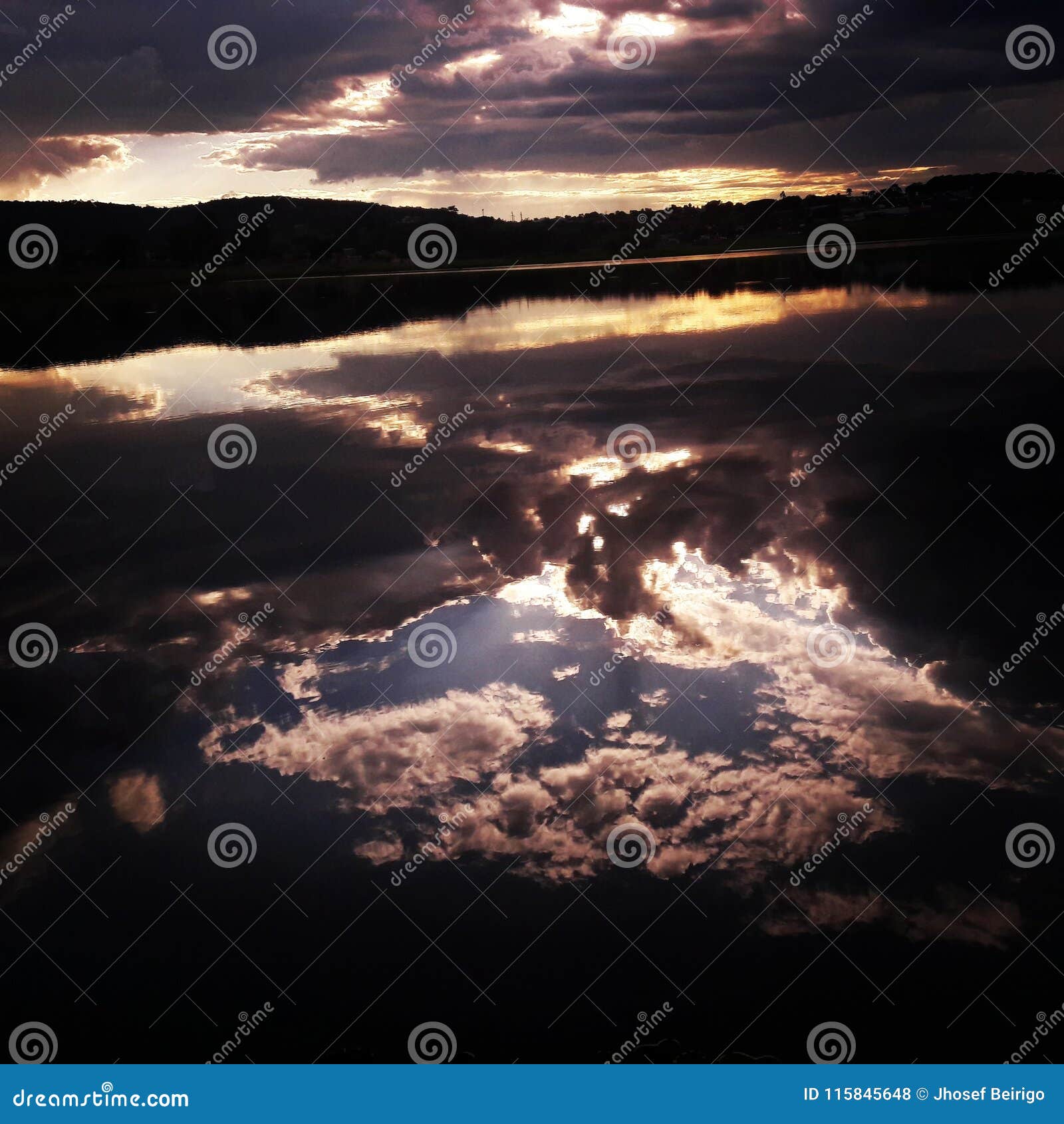 The mirror of the sky. stock photo. Image of beautiful - 115845648
