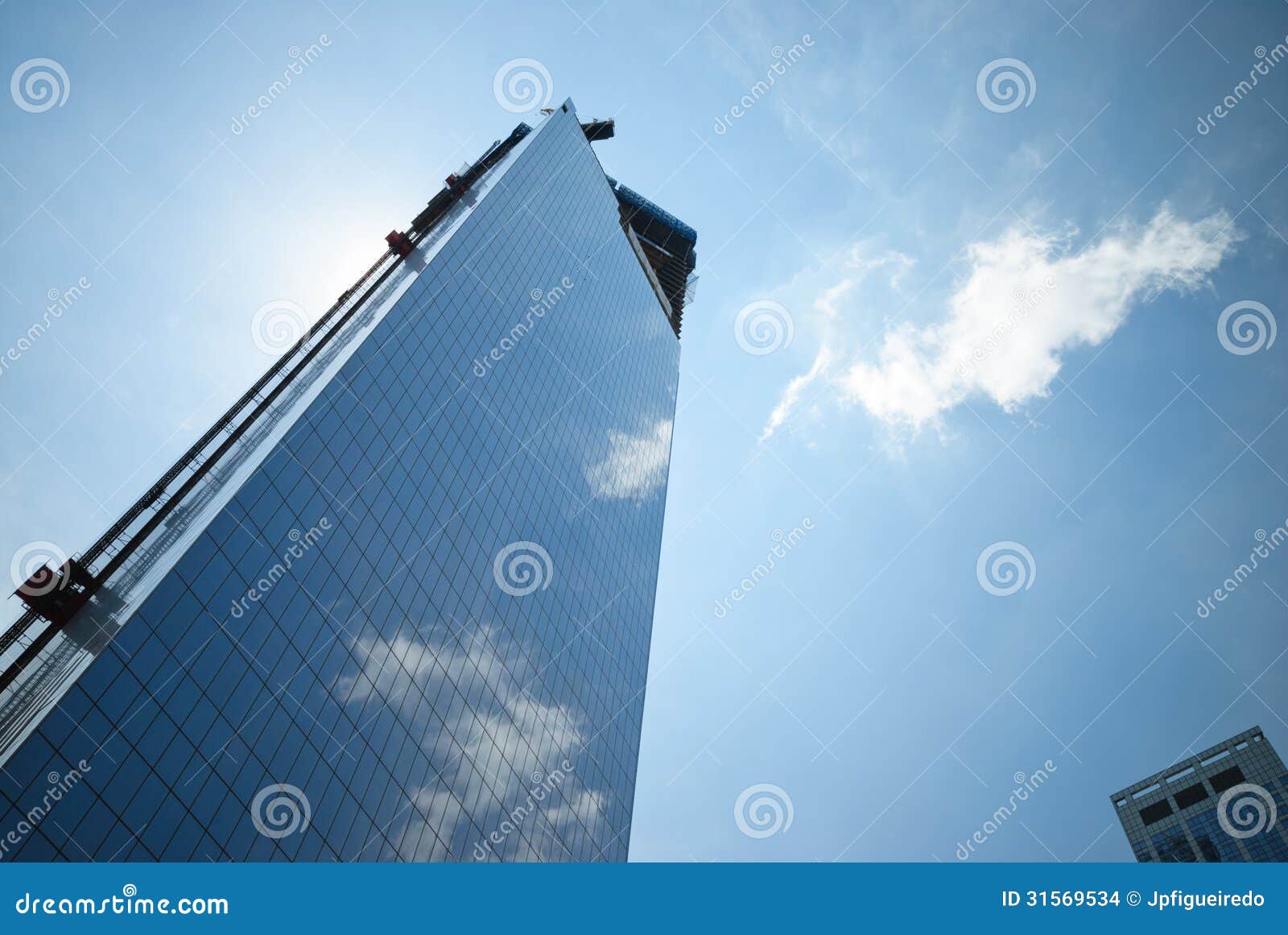 Mirror Skyscraper Construction Stock Photo - Image of financial, mirror ...