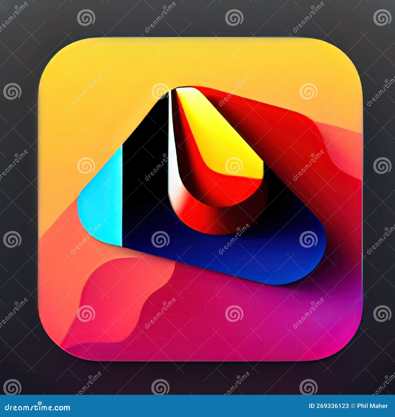 Mirror Software App Style Icon. Generative AI. Stock Illustration ...