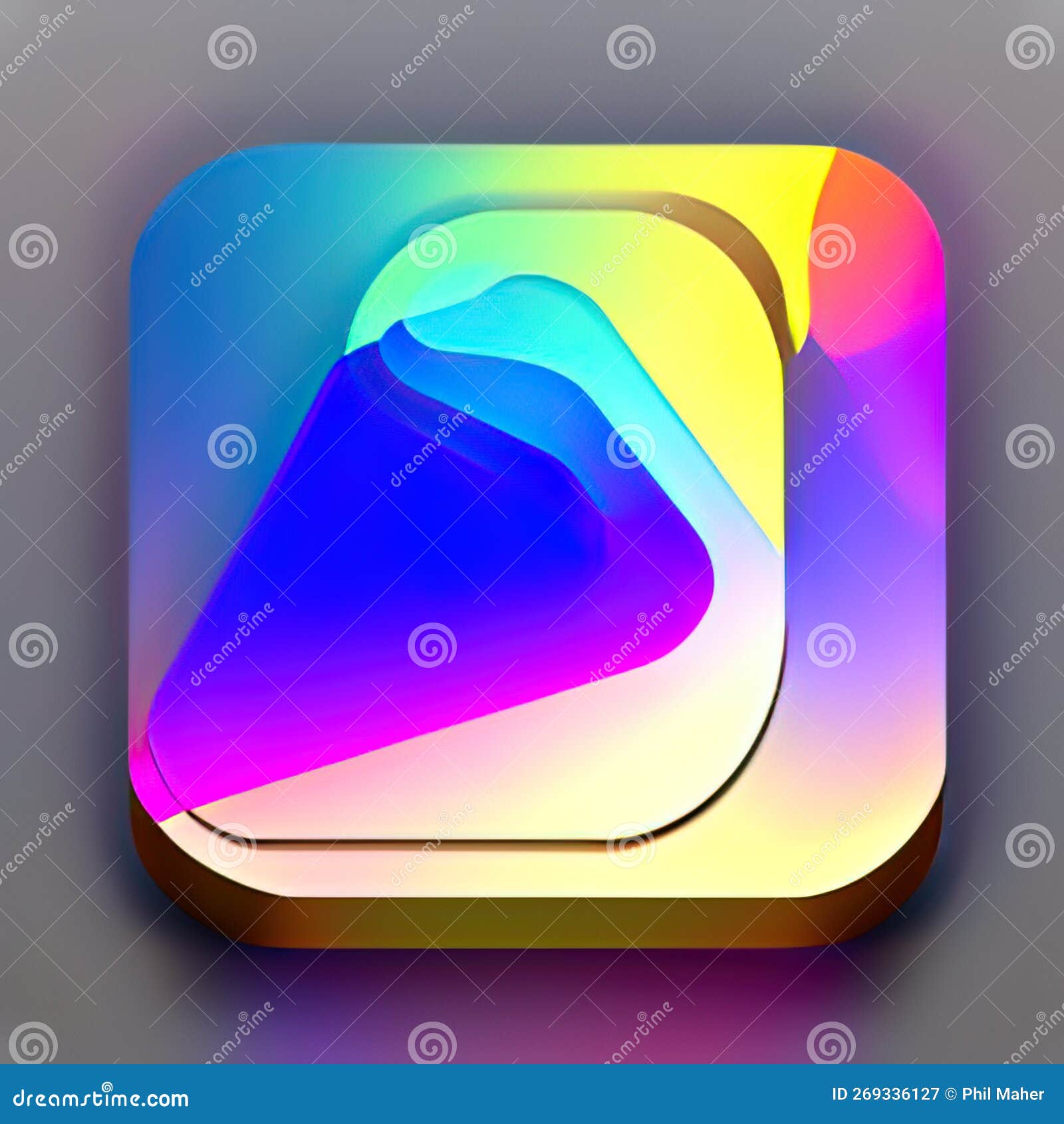Mirror Software App Style Icon. Generative AI. Stock Illustration ...
