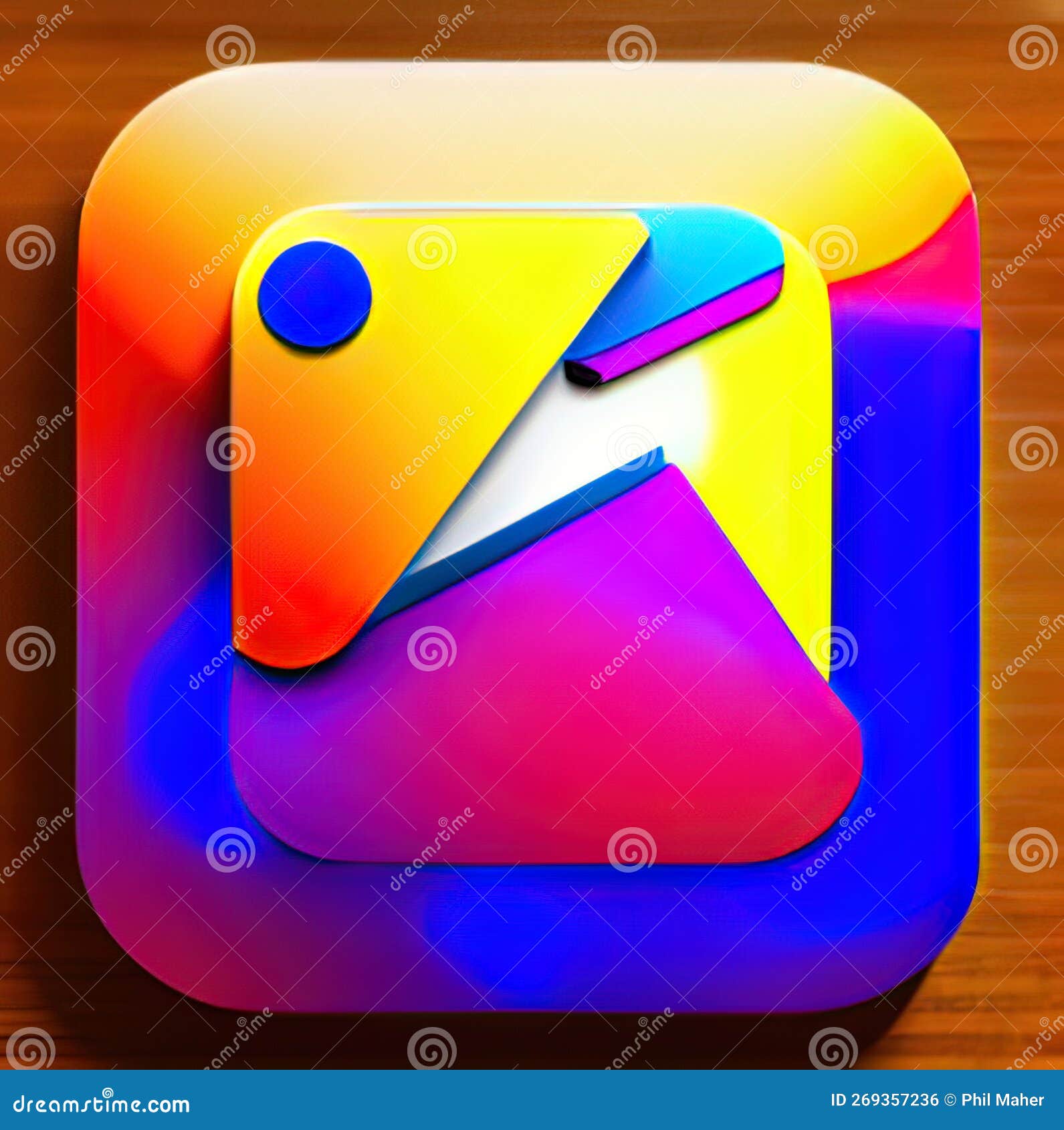 Mirror Software App Style Icon. Generative AI. Stock Illustration ...