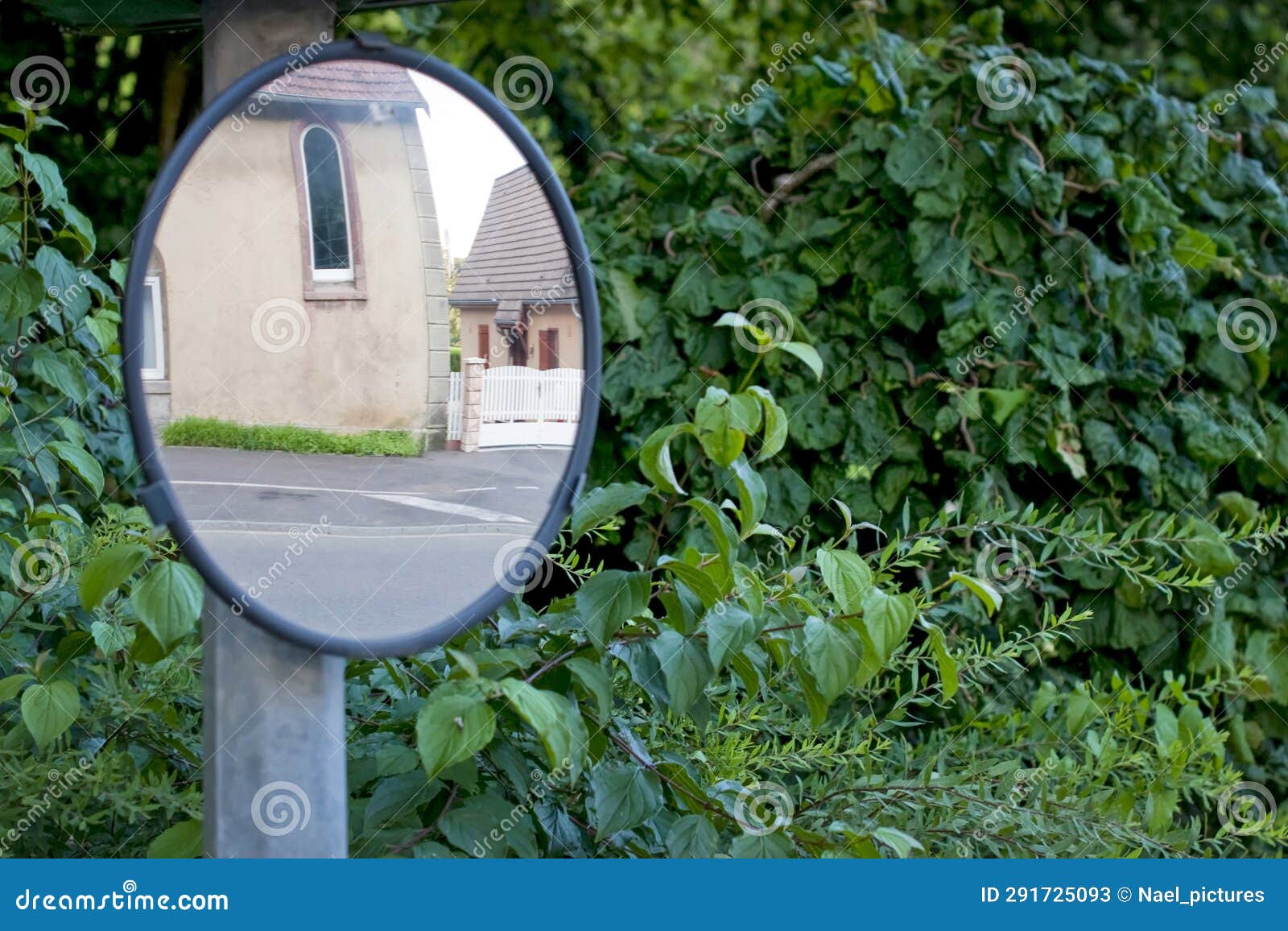 Mirror in the street stock image. Image of street, city - 291725093