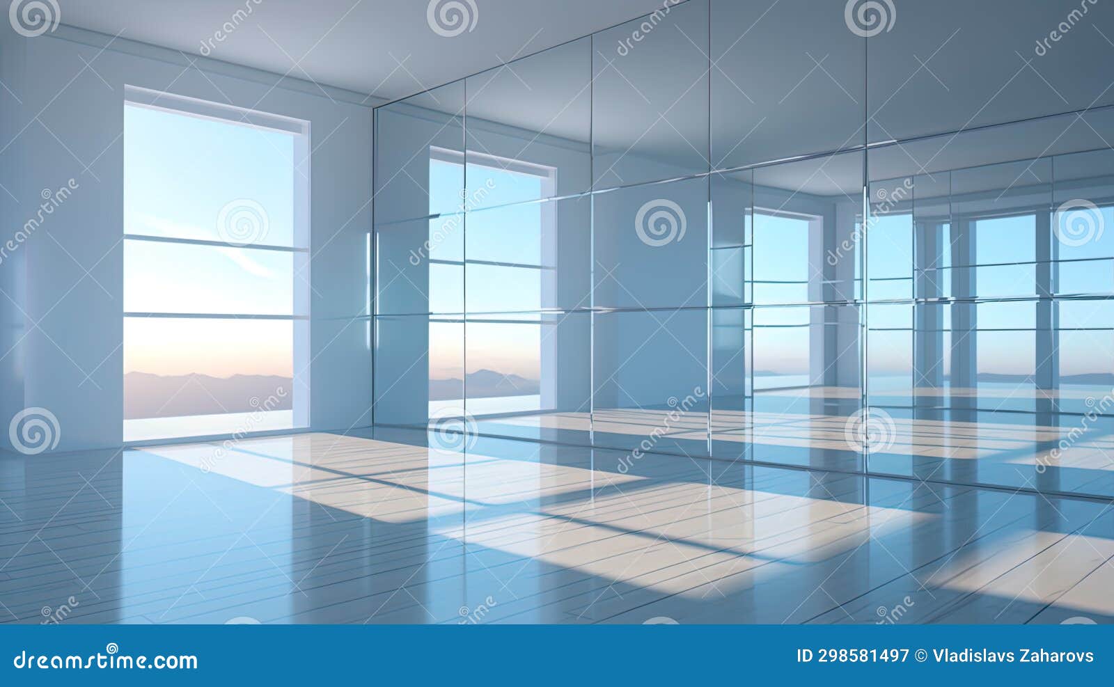 Mirror Surfaces: a Room with Mirror Surfaces that Reflect Light and ...