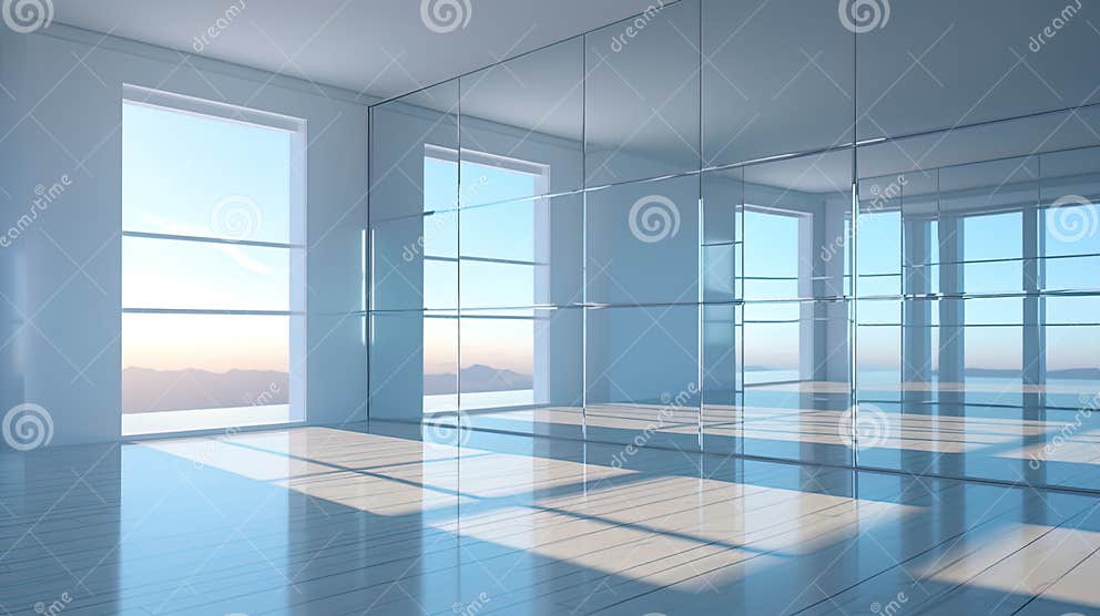 Mirror Surfaces: a Room with Mirror Surfaces that Reflect Light and ...