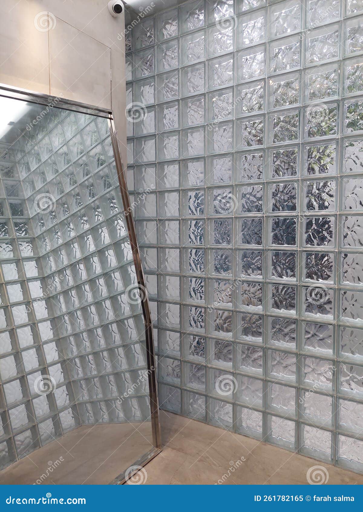 Mirror and glassblocks stock image. Image of design - 261782165