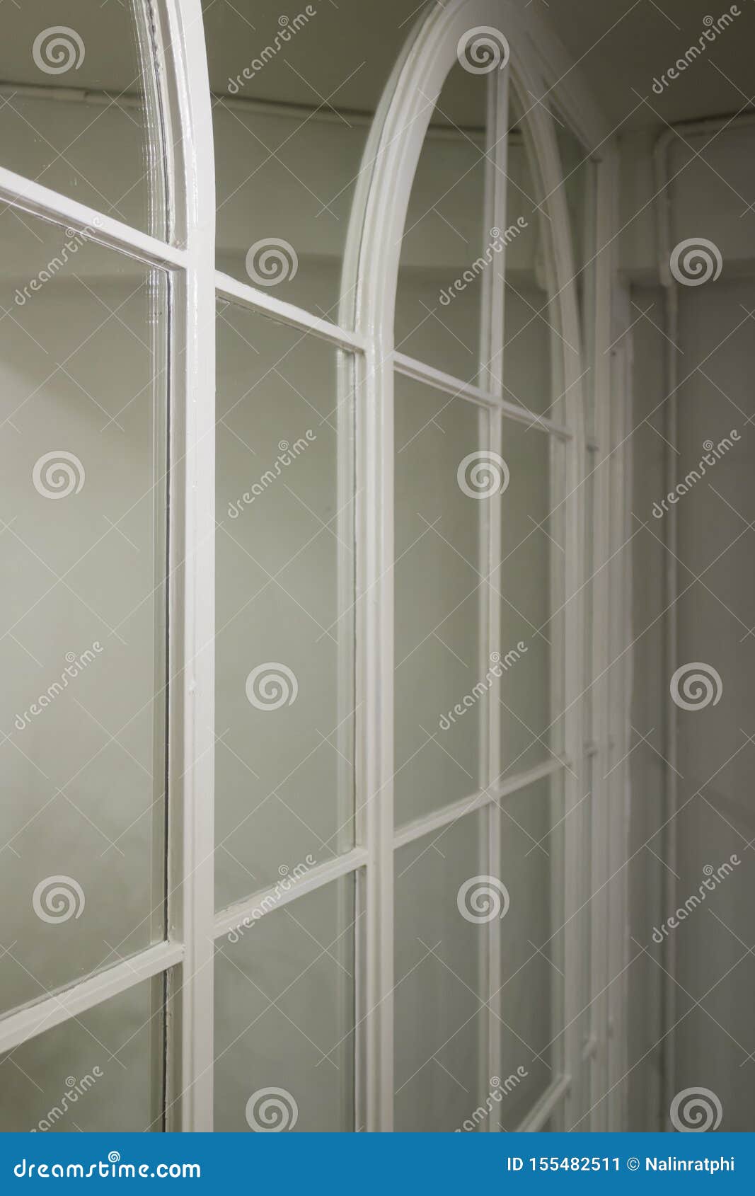 Mirror Wall Reflecting Interior Design Scene Stock Image - Image of ...
