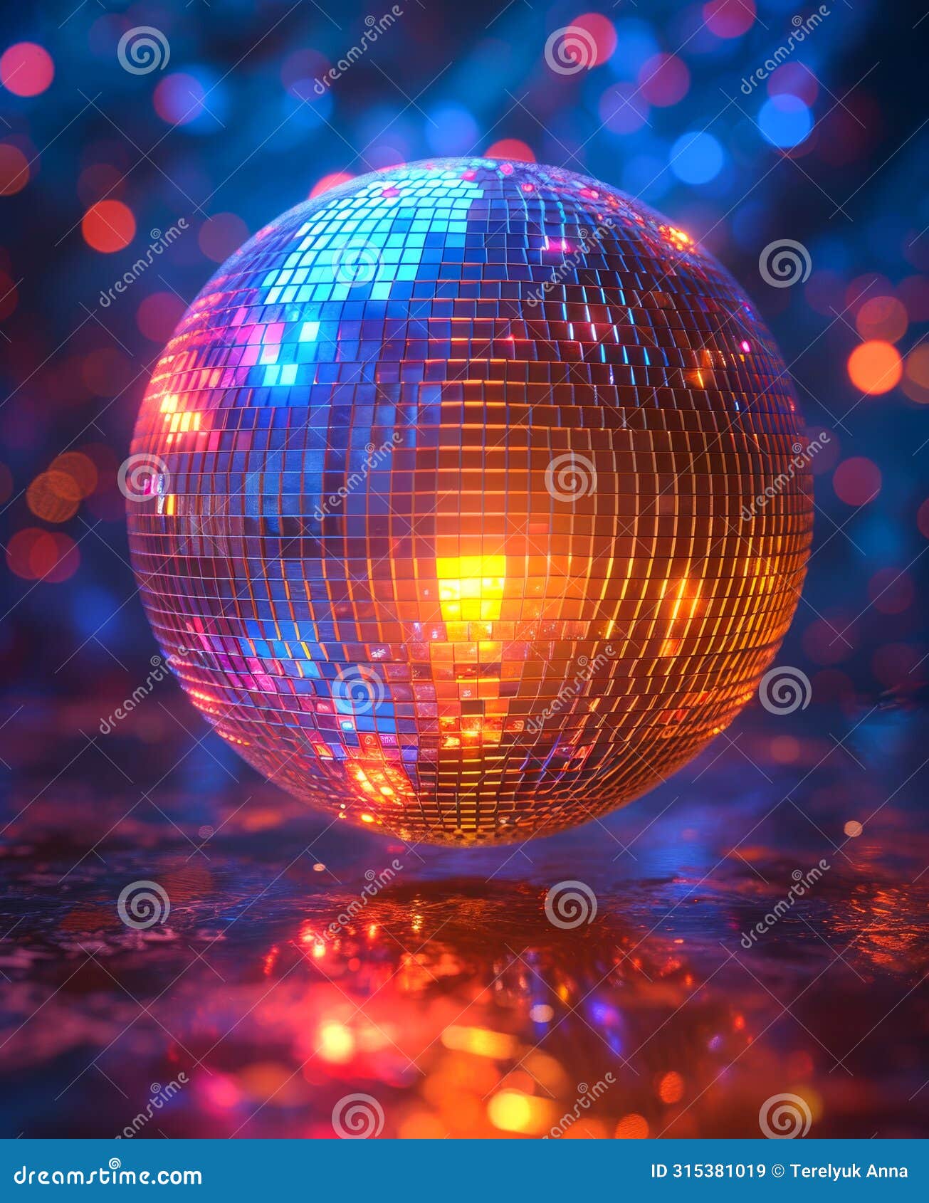 A Mirrorball for Disco Dancing on the Table Stock Image - Image of ...