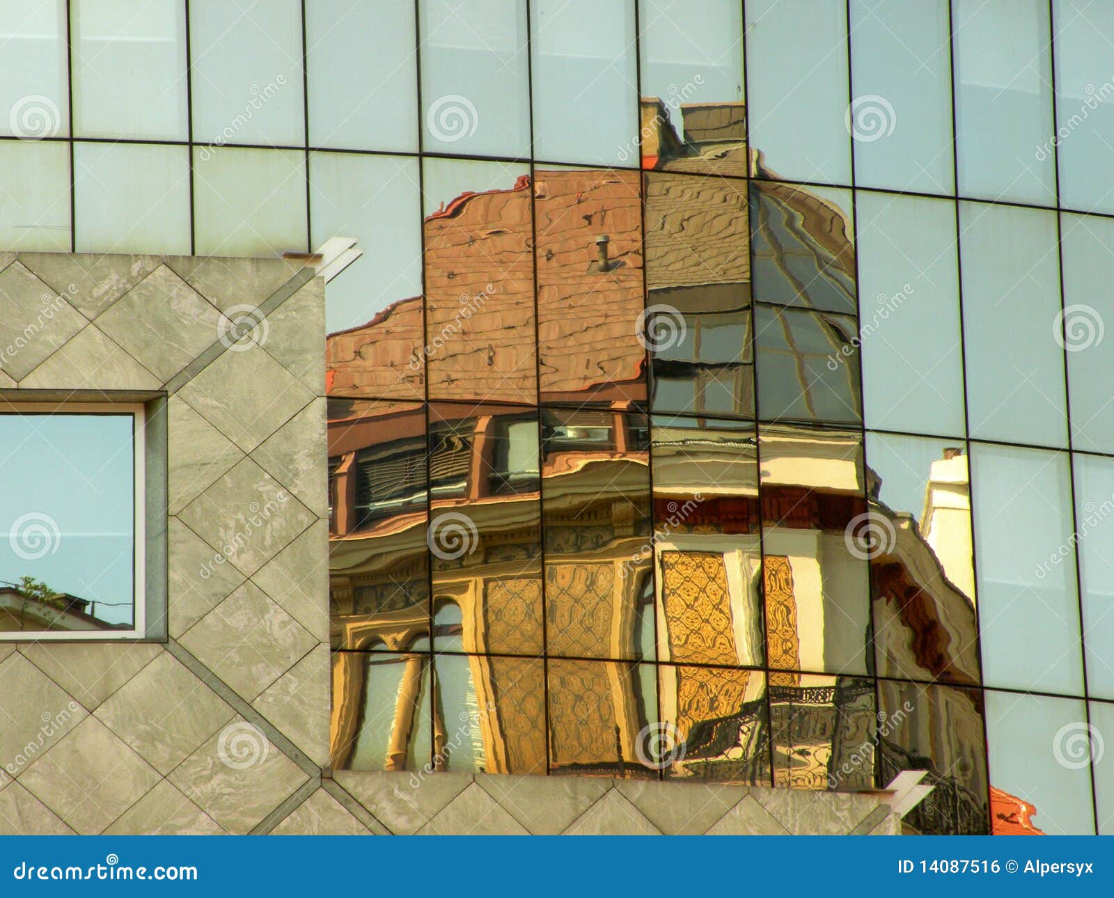 Mirrored Building stock photo. Image of heaven, mirrored - 14087516