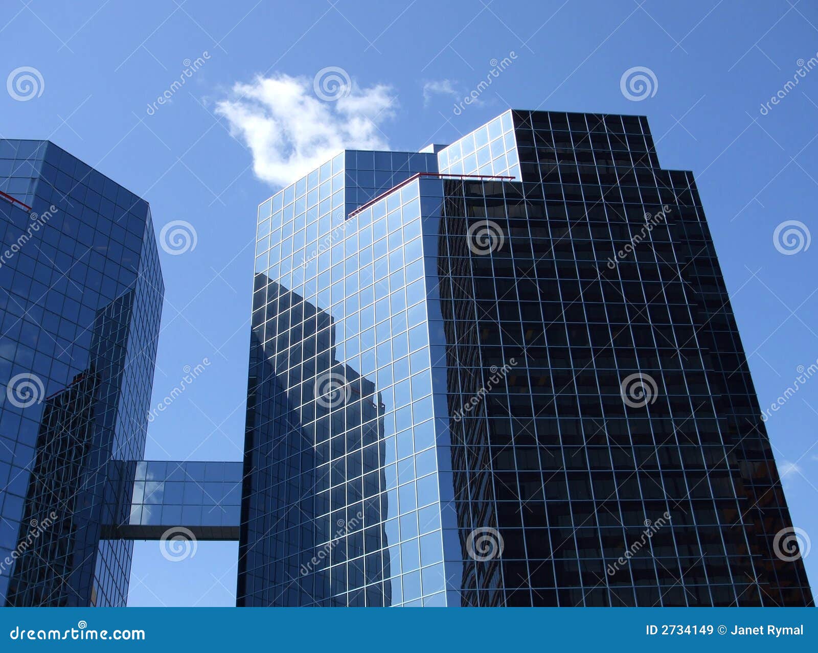 Mirrored Building with Bridge Stock Image - Image of reflection ...