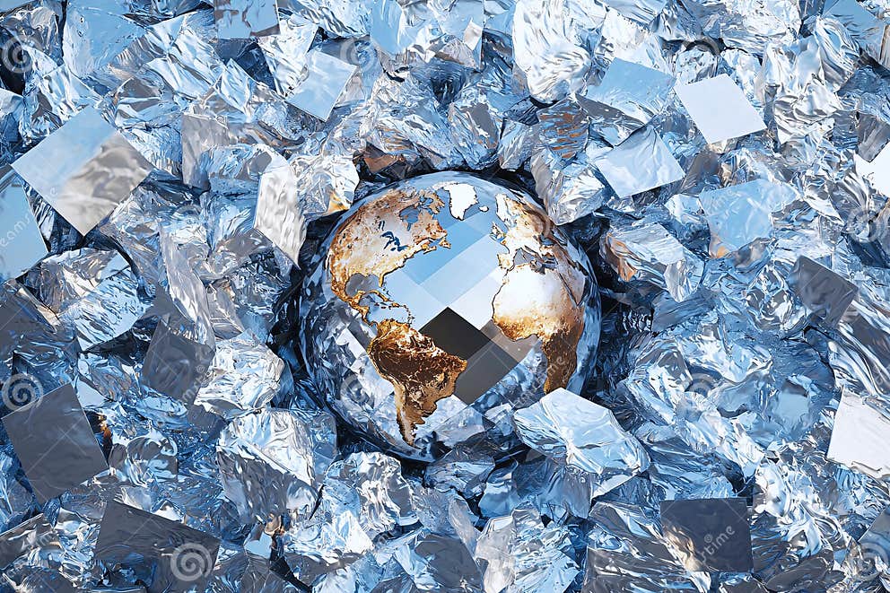 Mirrored Energy Reflectors Stabilizing Earth Poles, Visualizing a ...